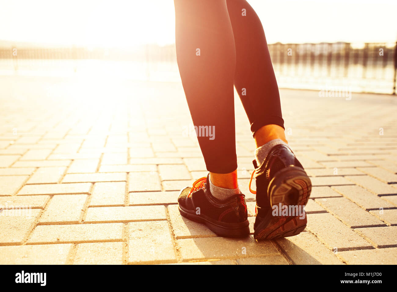 Female runner feet hi-res stock photography and images - Alamy