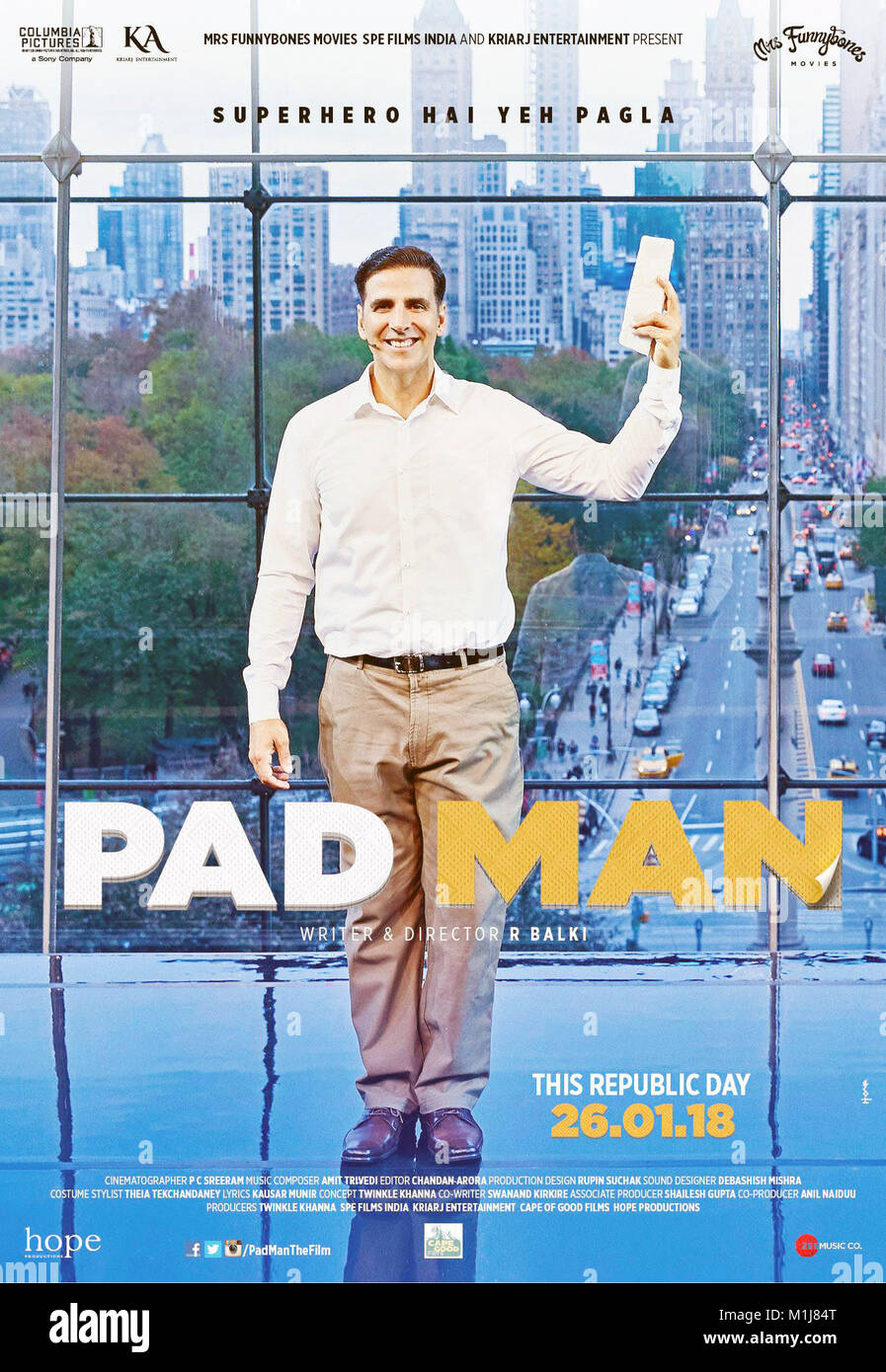 PADMAN, (aka PAD MAN), Indian poster, Akshay Kumar, 2018. © Sony ...