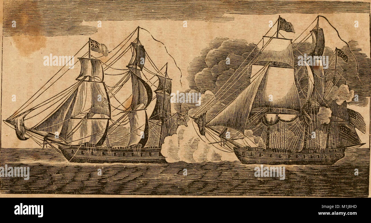 American naval battles; (1837) (14741127586 Stock Photo - Alamy