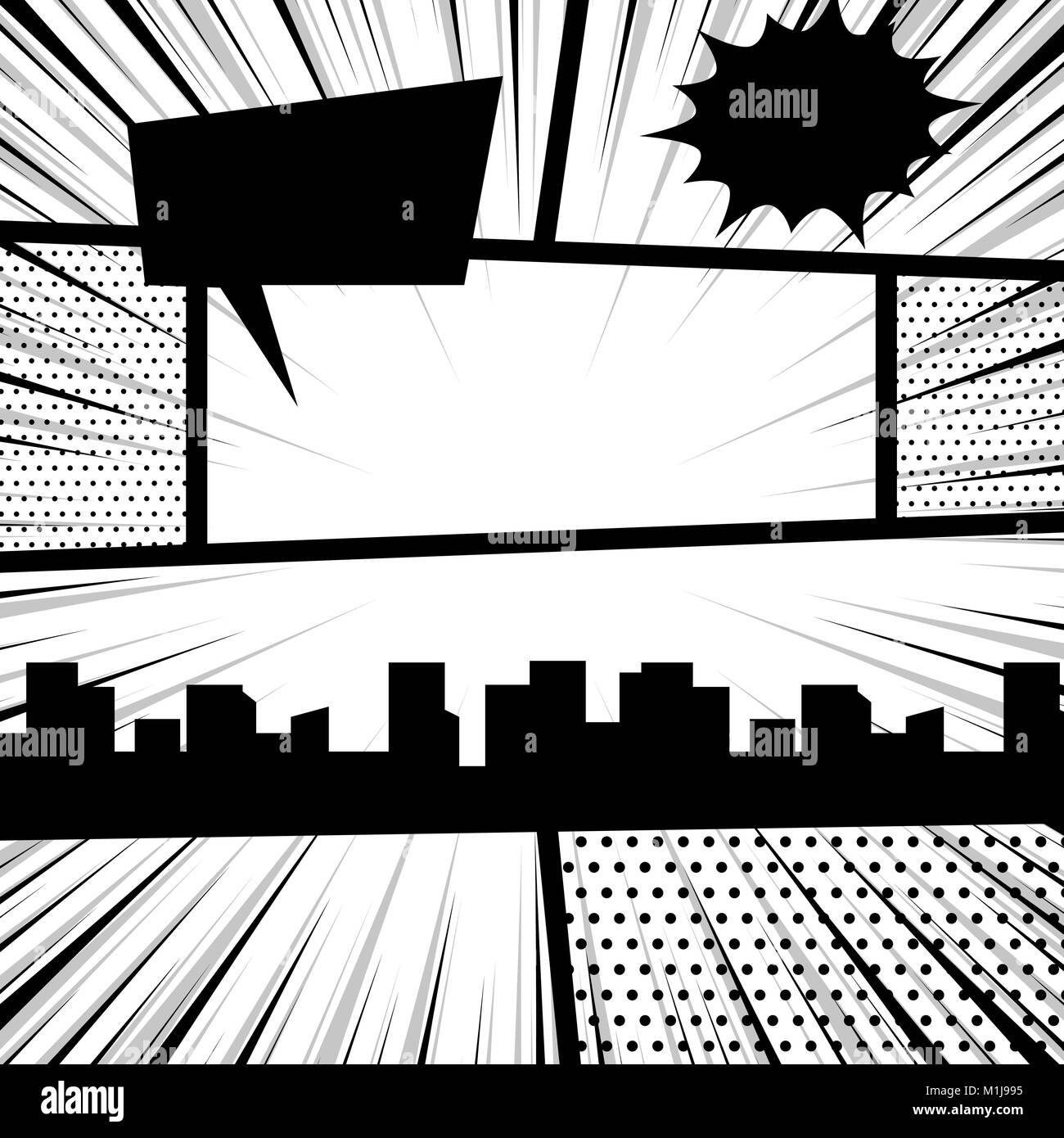 Comic book pop art monochrome mock up Stock Vector Image & Art - Alamy