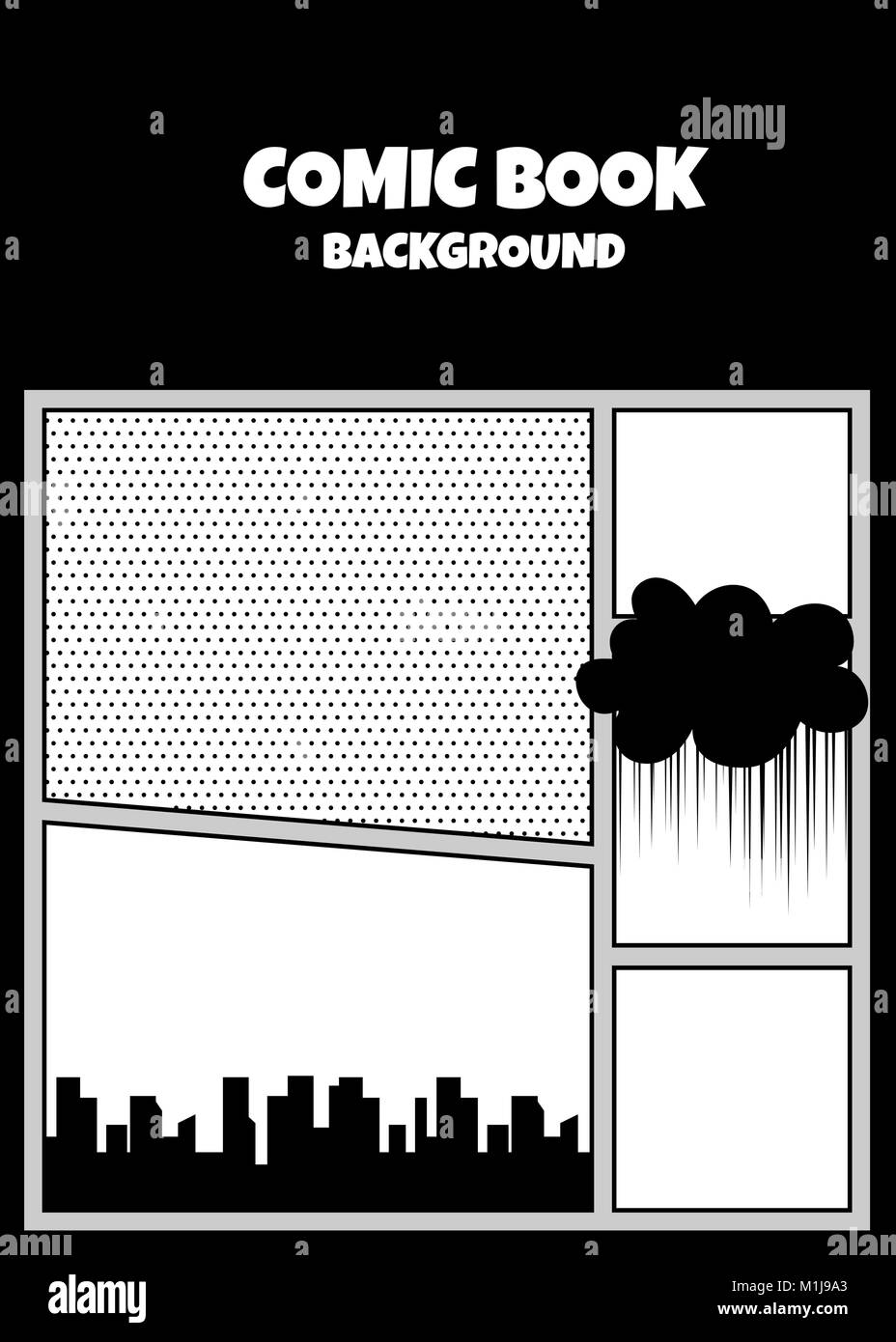 Comic book pop art monochrome mock up Stock Vector Image & Art - Alamy
