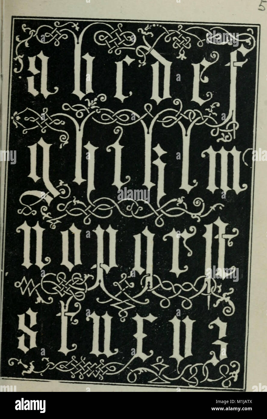 This work from 1898 explores different alphabet styles used by ...