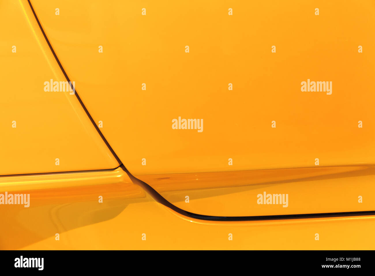 Body parts of luxury yellow roadster, Italian car design Stock Photo ...
