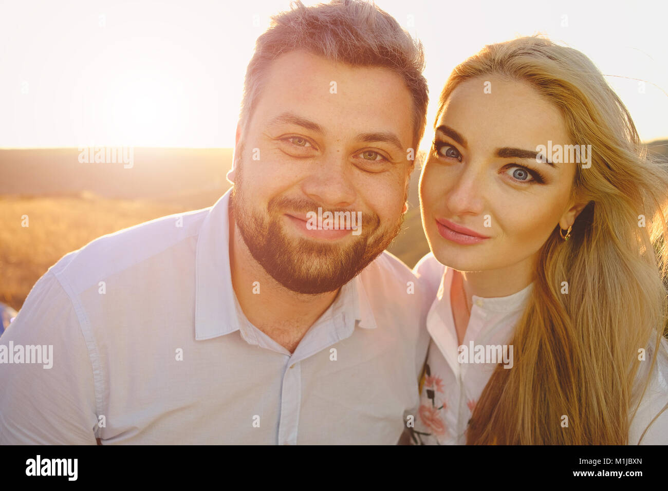Happy couple portrait Stock Photo - Alamy