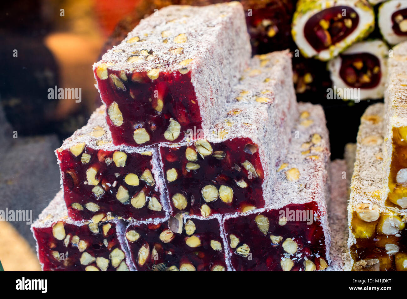 Turkish delight sweets made in Traditional style Stock Photo - Alamy