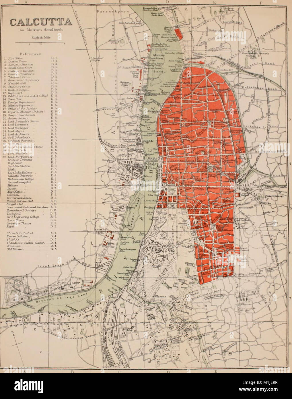 This 1911 map of Kolkata (formerly Calcutta), West Bengal, India ...