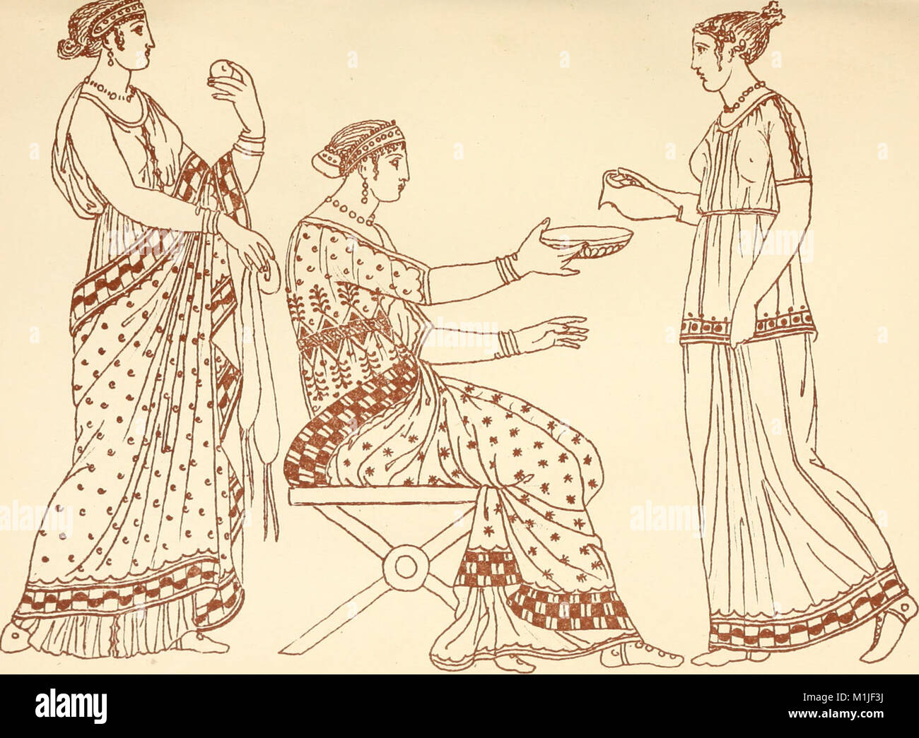 This work showcases the clothing of ancient Greek women, illustrated ...