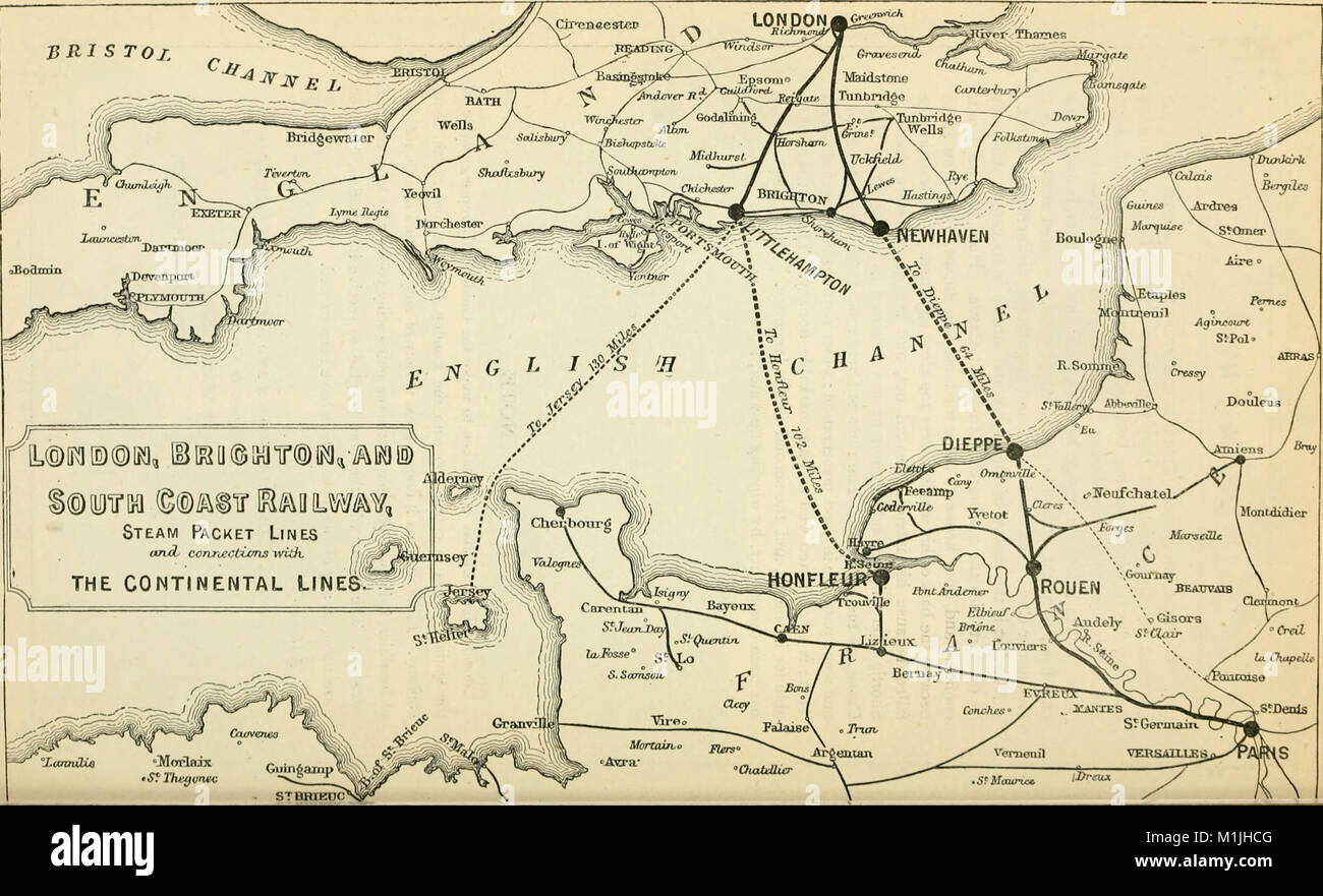 This guide (1885) details the major railways of England, their ...