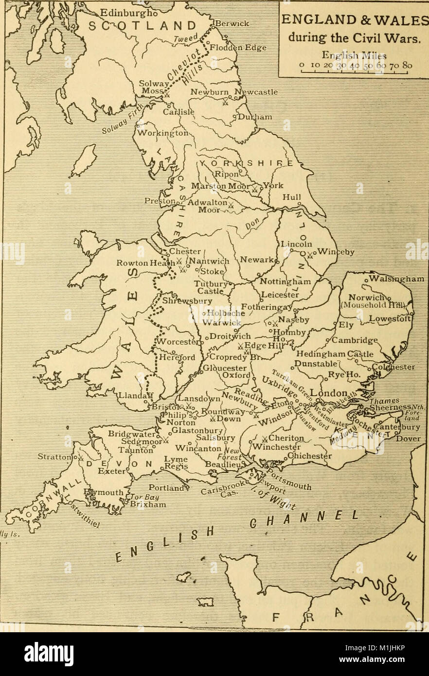 This map depicts the geographic layout of England and Wales during the ...