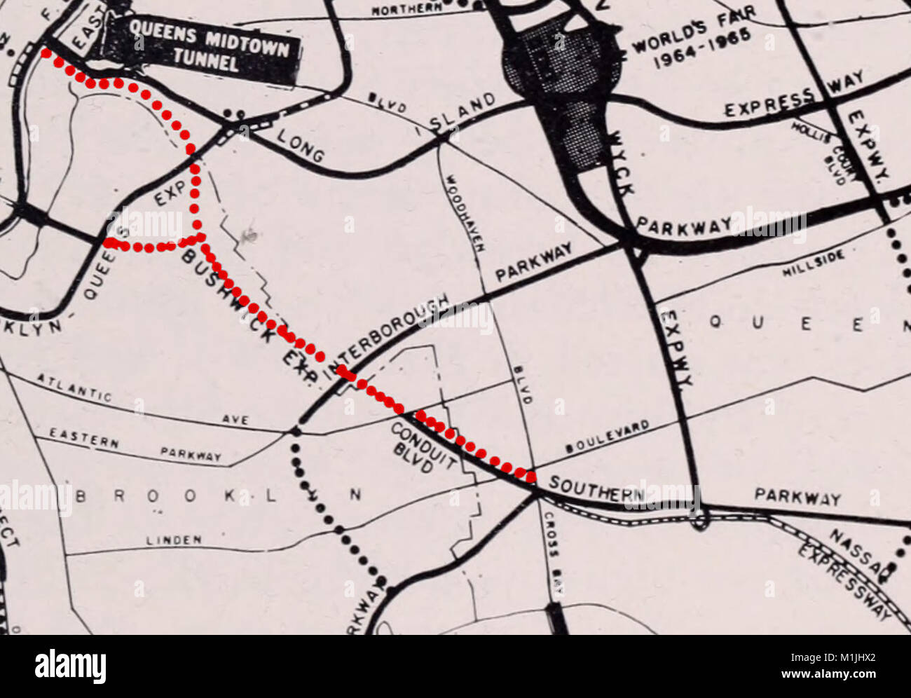 30 years of progress, 1934-1964 - Bushwick Expressway Stock Photo - Alamy