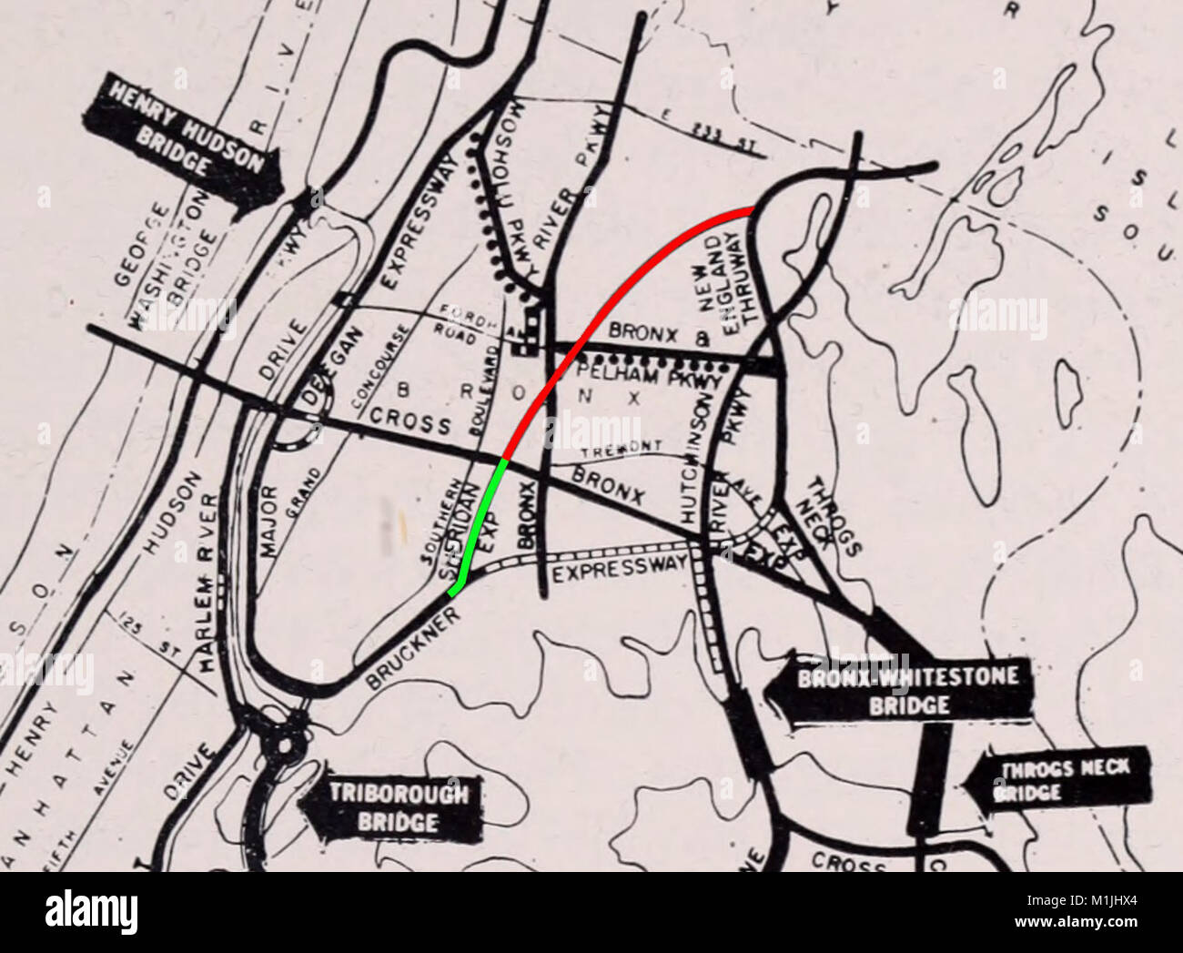 30 years of progress, 1934-1964 - Sheridan Expressway 01 Stock Photo ...