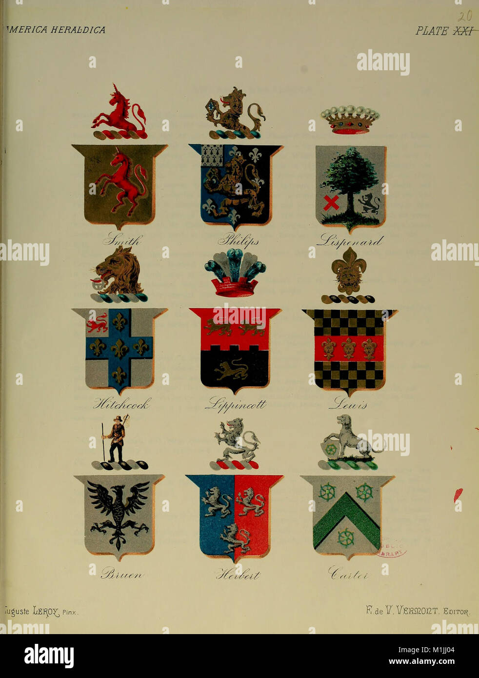 America heraldica - a compilation of coats of arms, crests and mottoes of prominent American ...