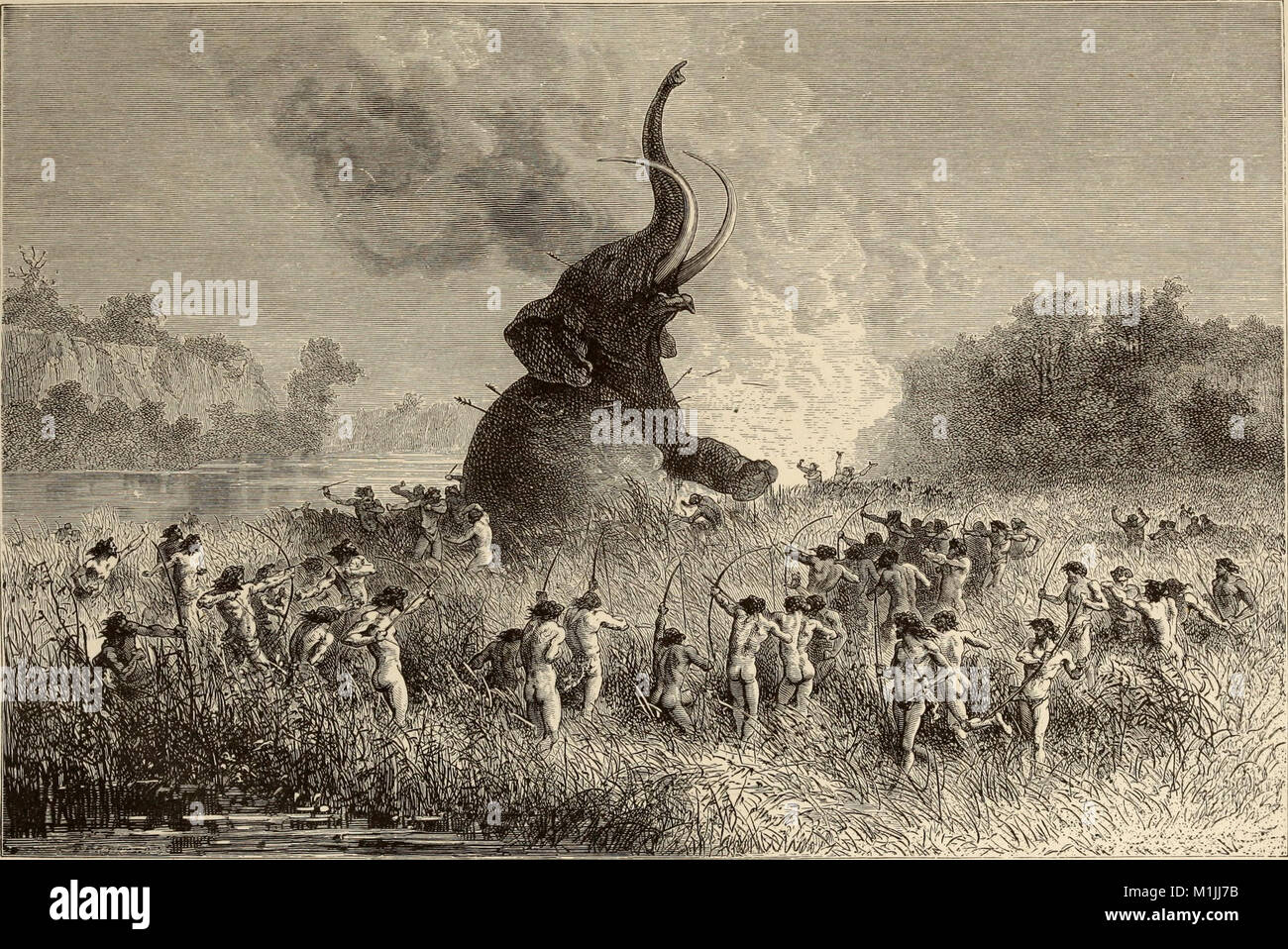 Ice age mammoth hunt hi-res stock photography and images - Alamy