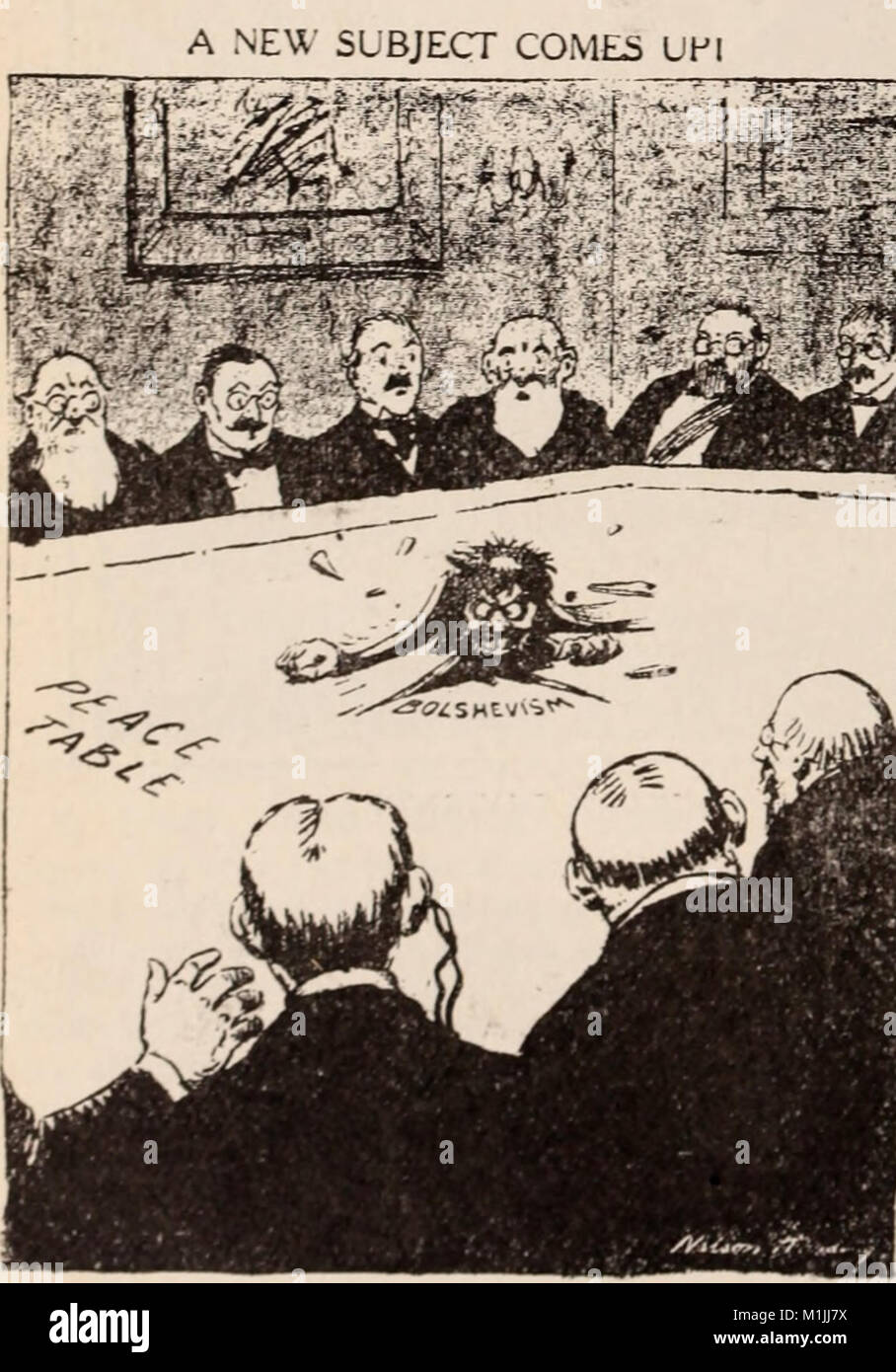 This 1919 political cartoon provides a visual commentary on social and ...