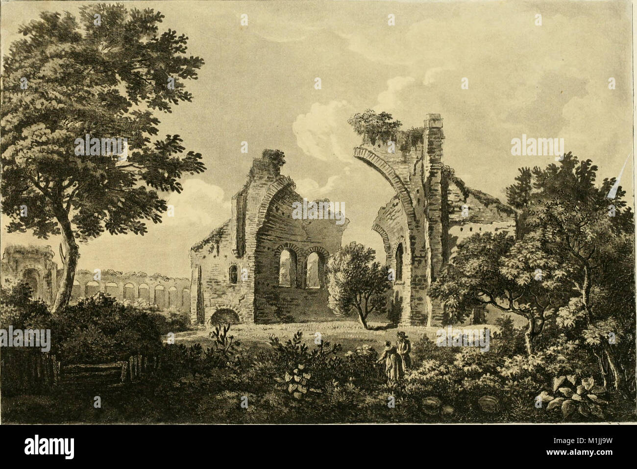 This 1815 collection presents detailed drawings of Roman ruins and ...