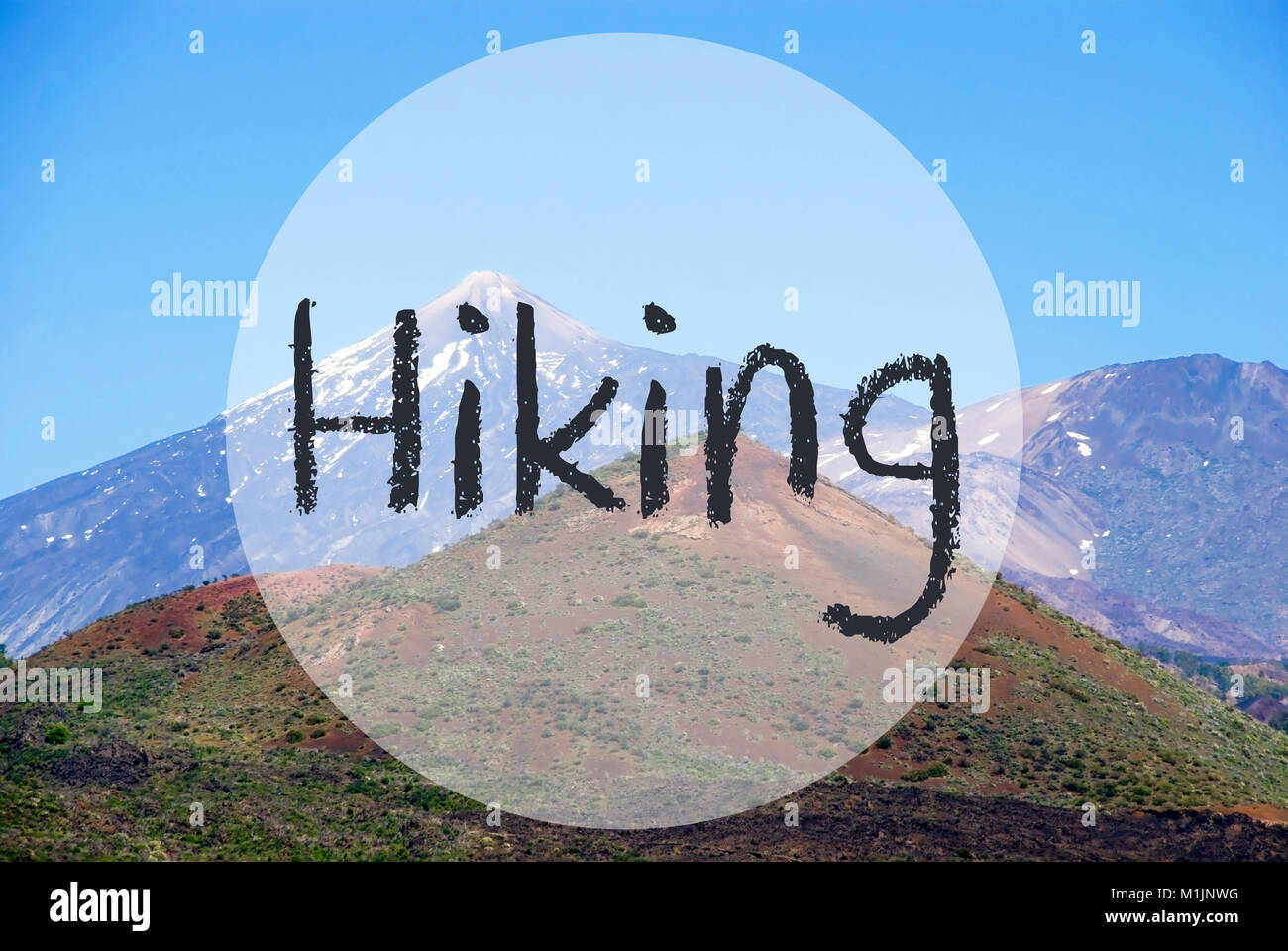 Vulcano Mountain, Text Hiking Stock Photo - Alamy
