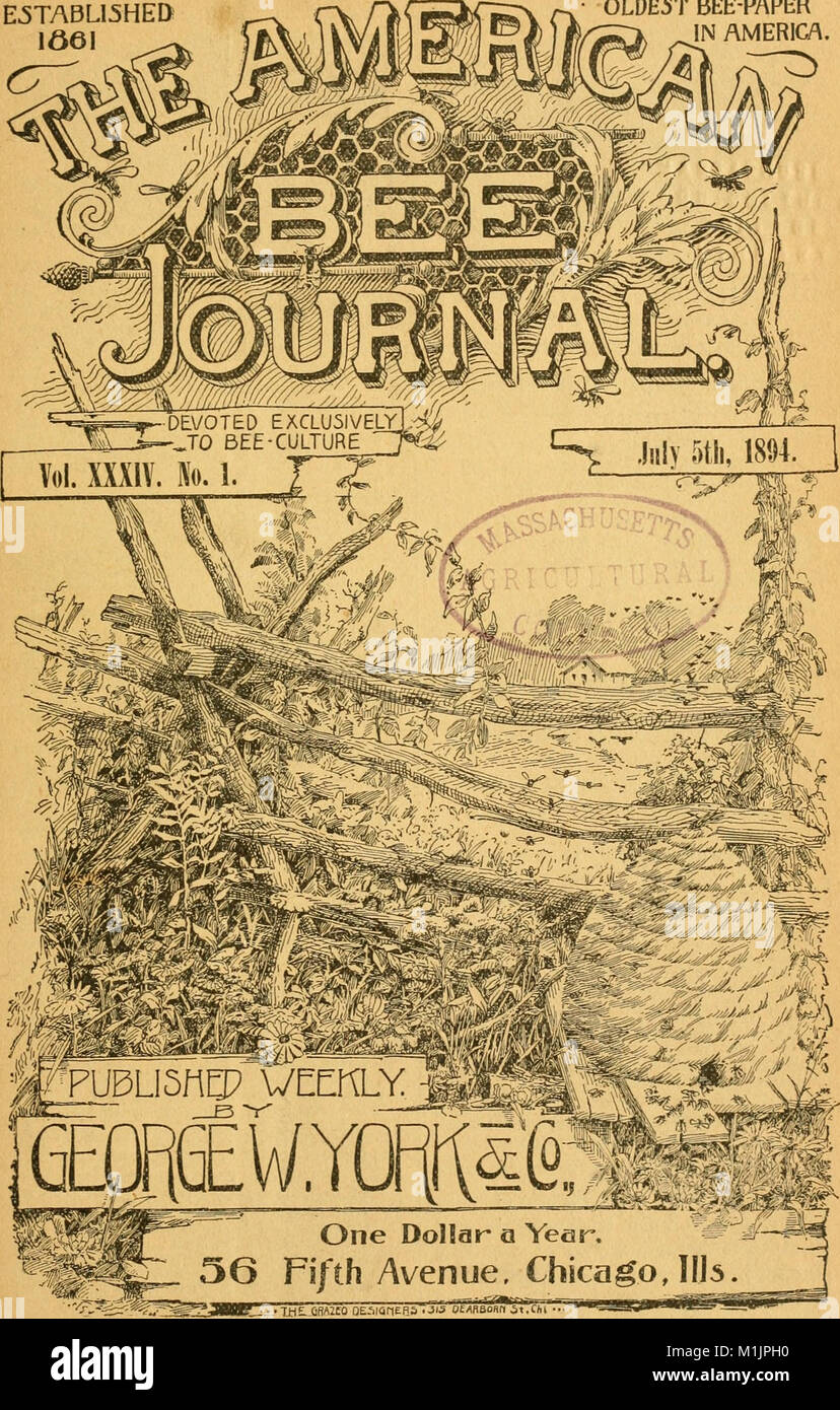 The American Bee Journal, published in 1894, covers topics related to ...