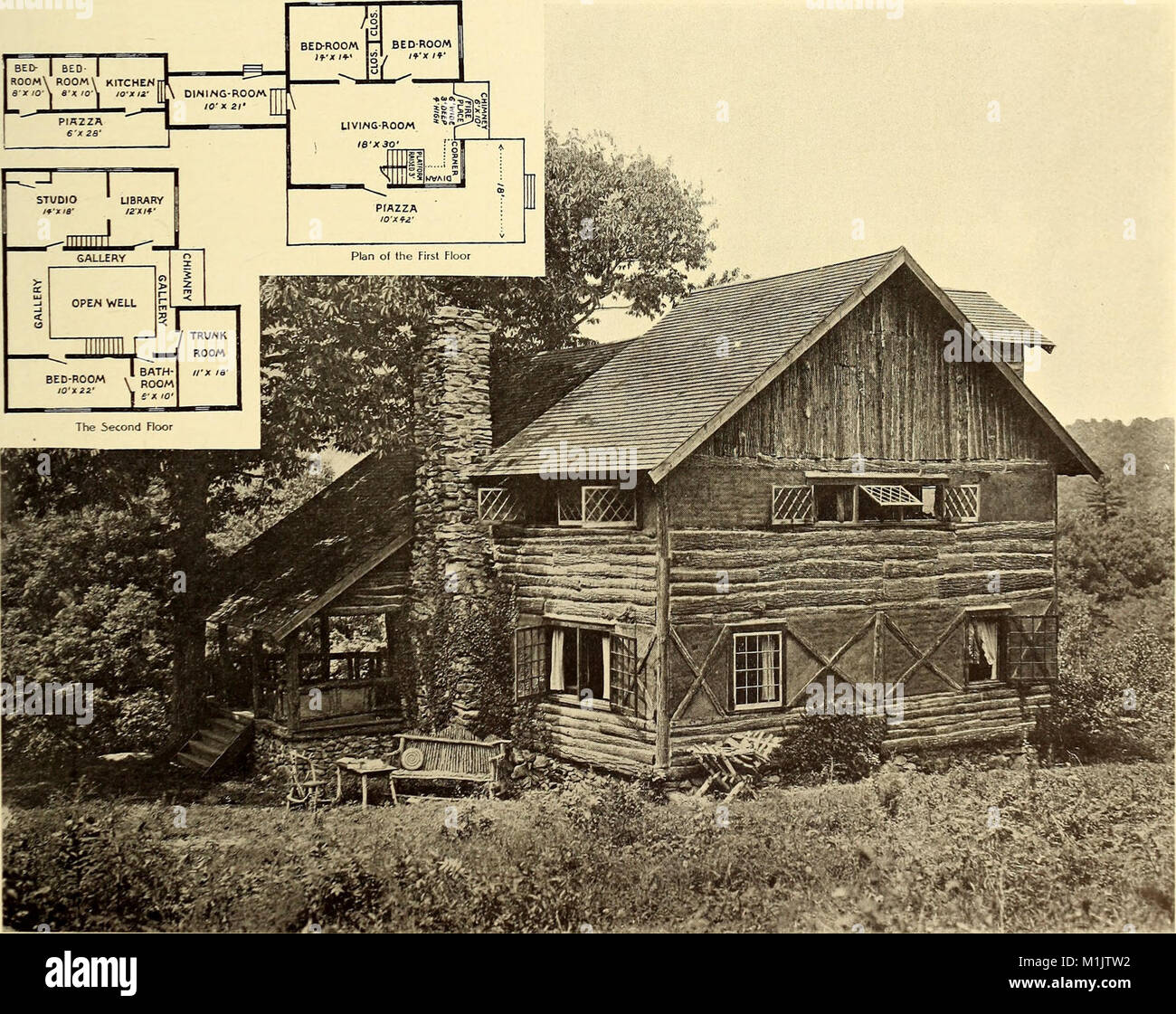 This 1908 issue of *American Homes and Gardens* features design ideas ...