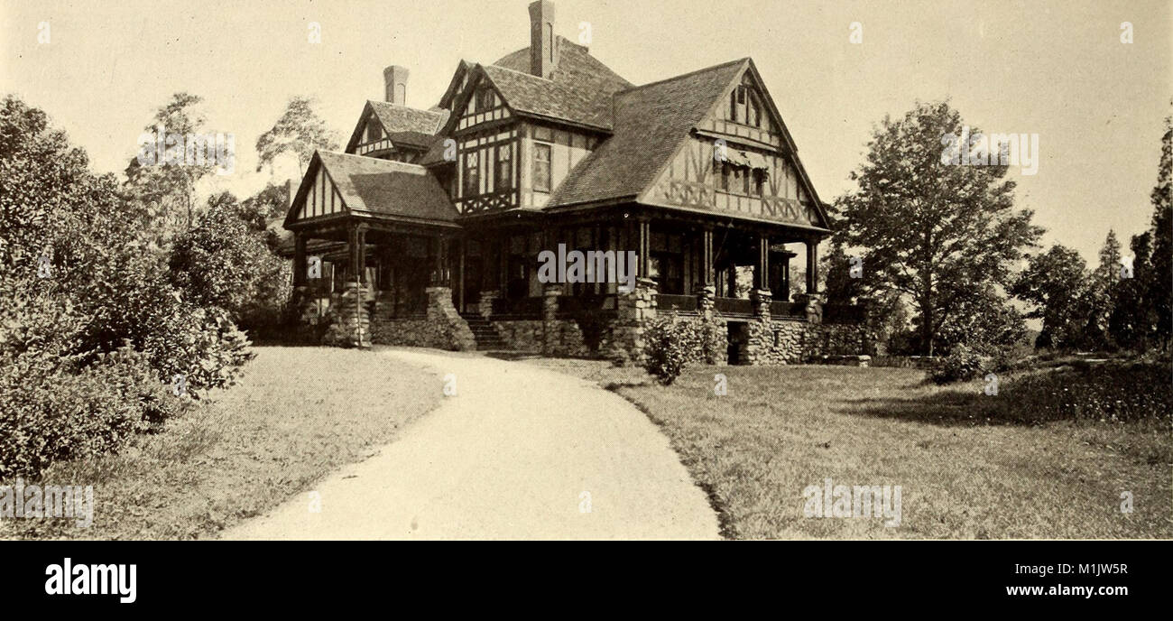 American Homes and Gardens (1908) features architectural designs ...