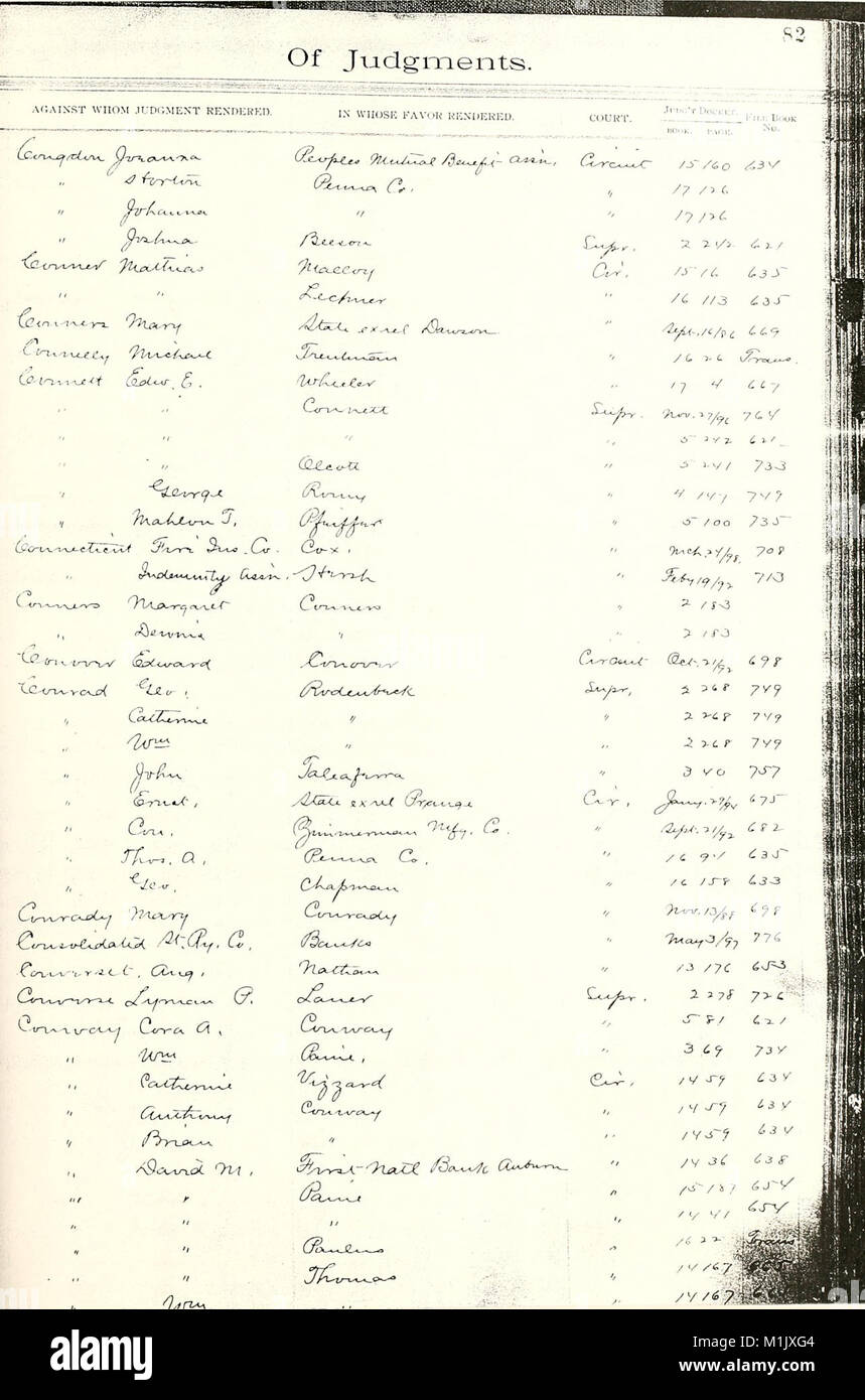 Allen county, Indiana, circuit court record general index (1892 ...