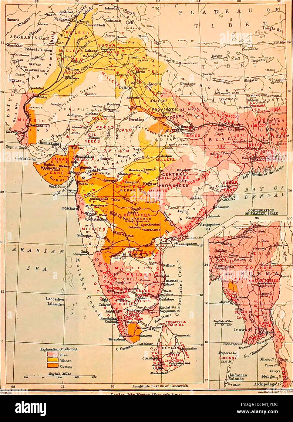 Map of british india hi-res stock photography and images - Alamy