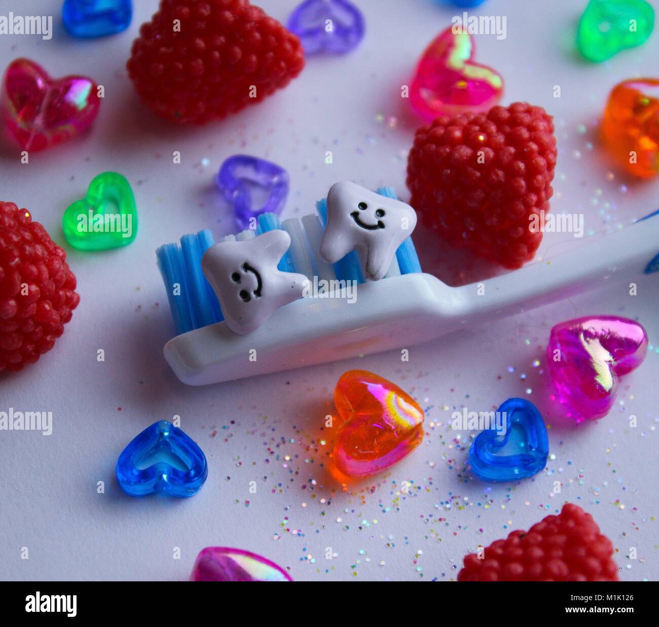 toothbrush toothpaste dental care toothbrush strawberry sweets candy ...