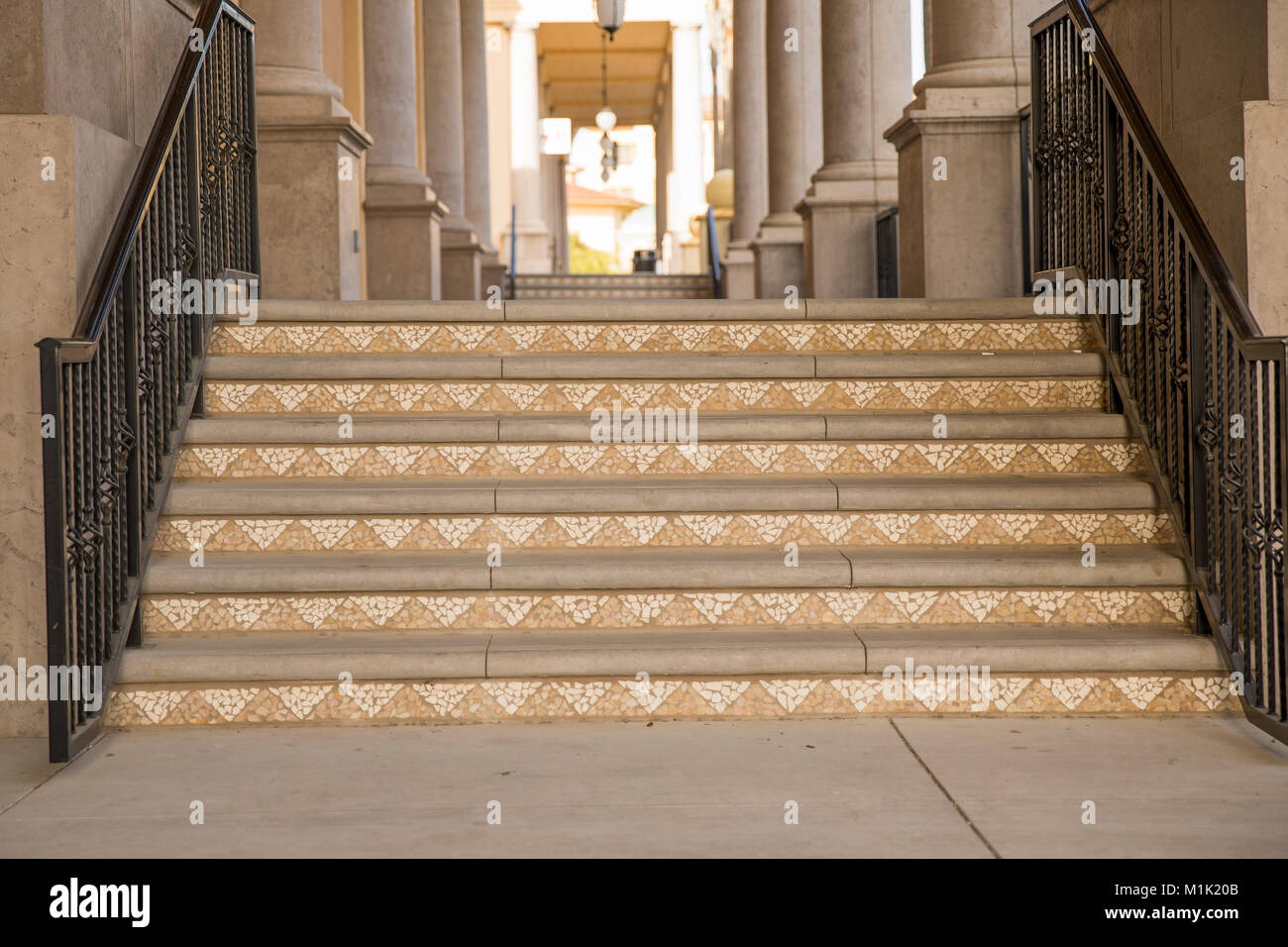 Stairs. Column. Outdoor Stock Photo - Alamy
