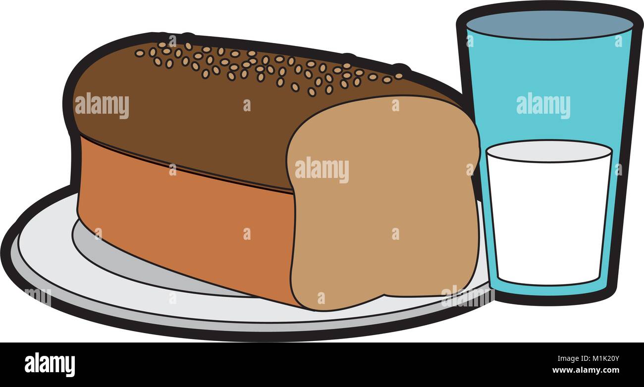 Bread and milk design Stock Vector Image & Art - Alamy