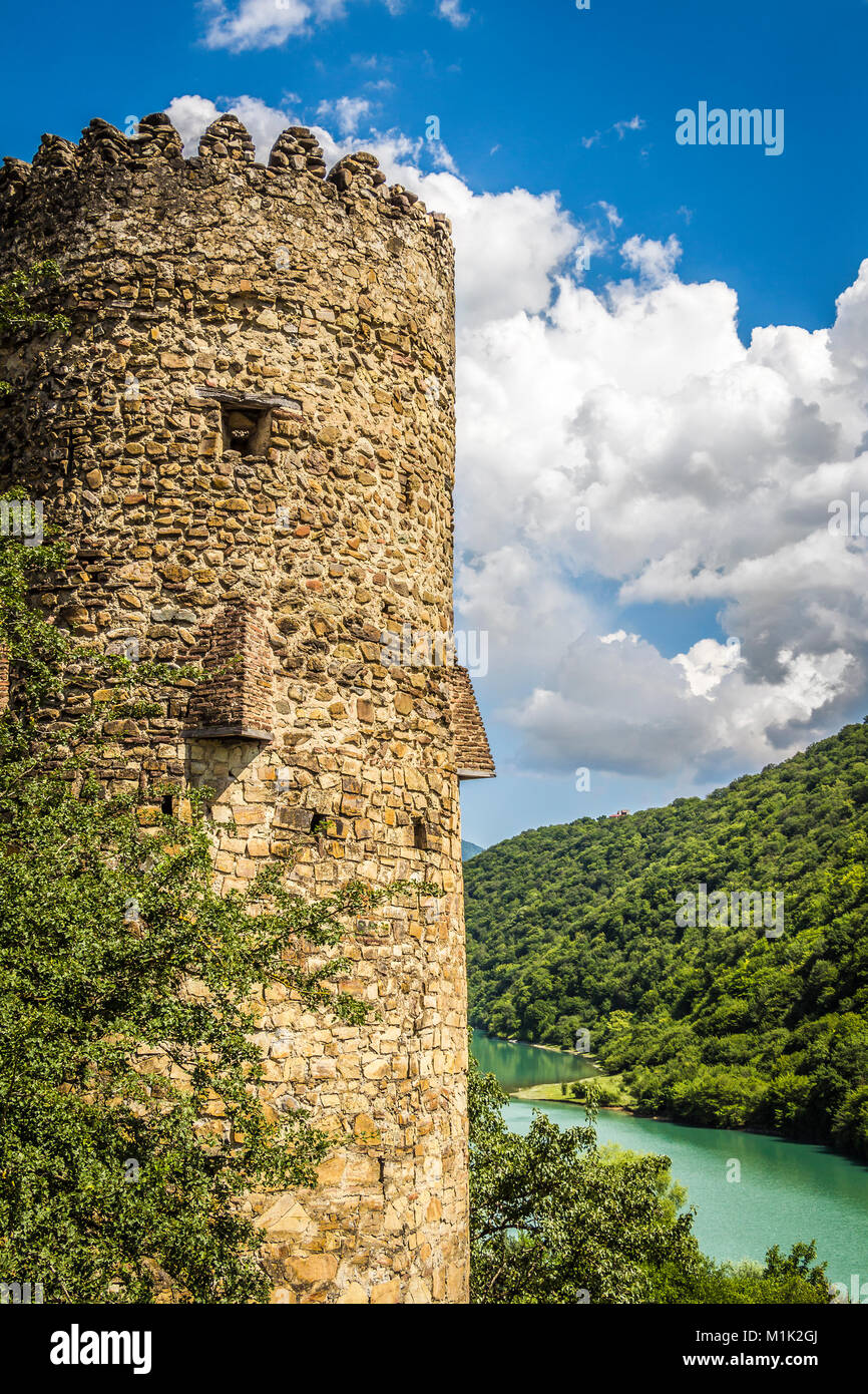 Old ancient stone walls and towers of the fortress Stock Photo - Alamy