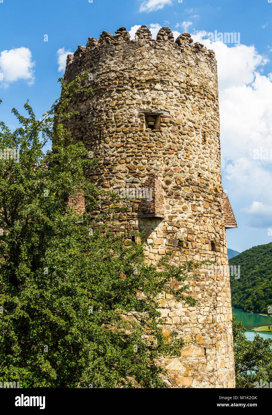 Old ancient stone walls and towers of the fortress Stock Photo - Alamy