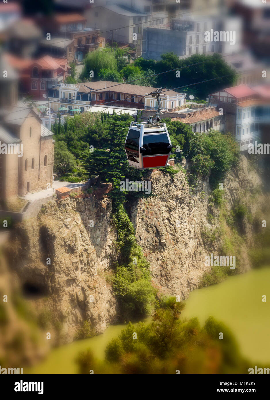 Cable car in the city center Tbilisi, Georgia Stock Photo - Alamy