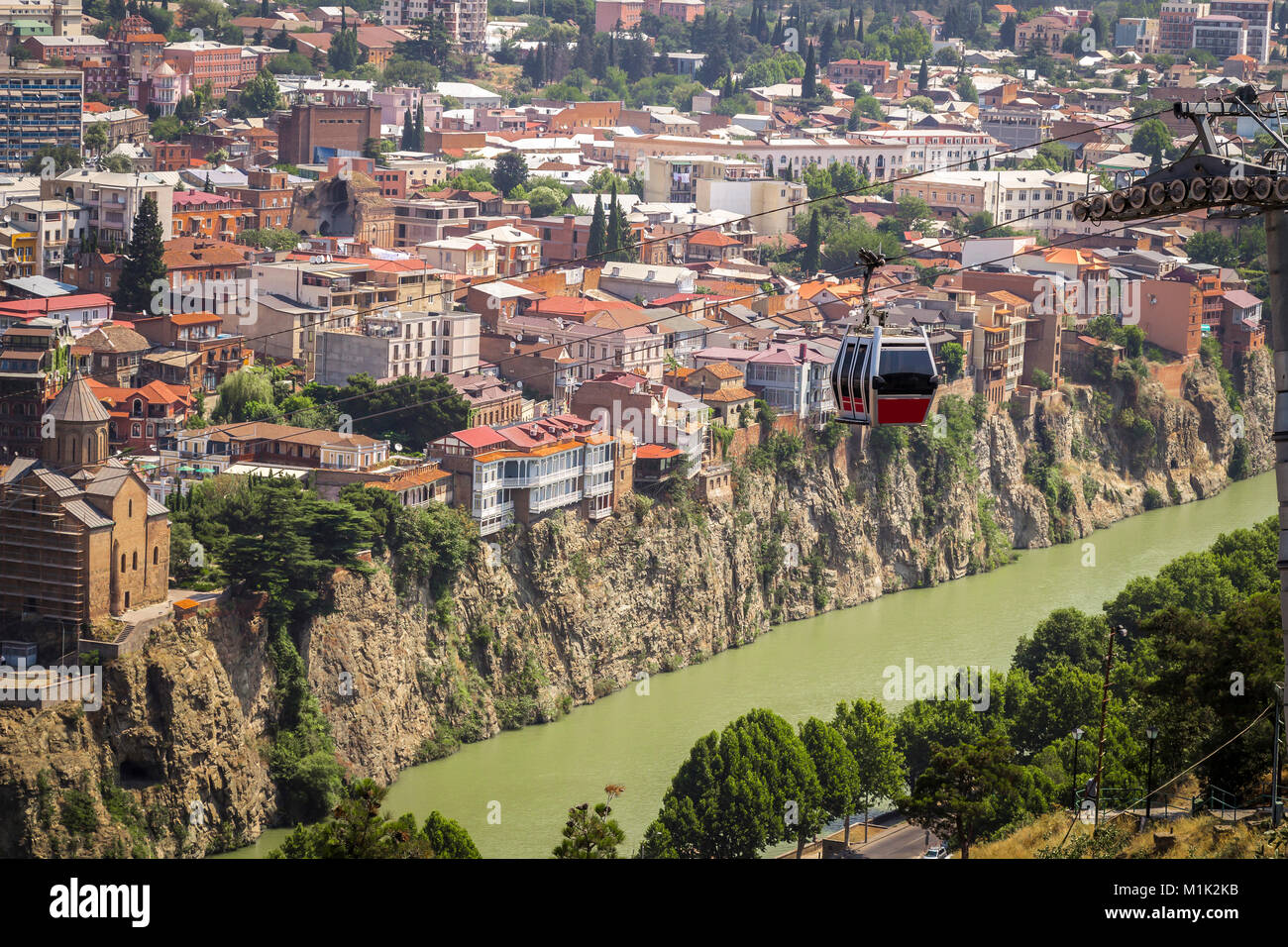 Cable car in the city center Tbilisi, Georgia Stock Photo - Alamy
