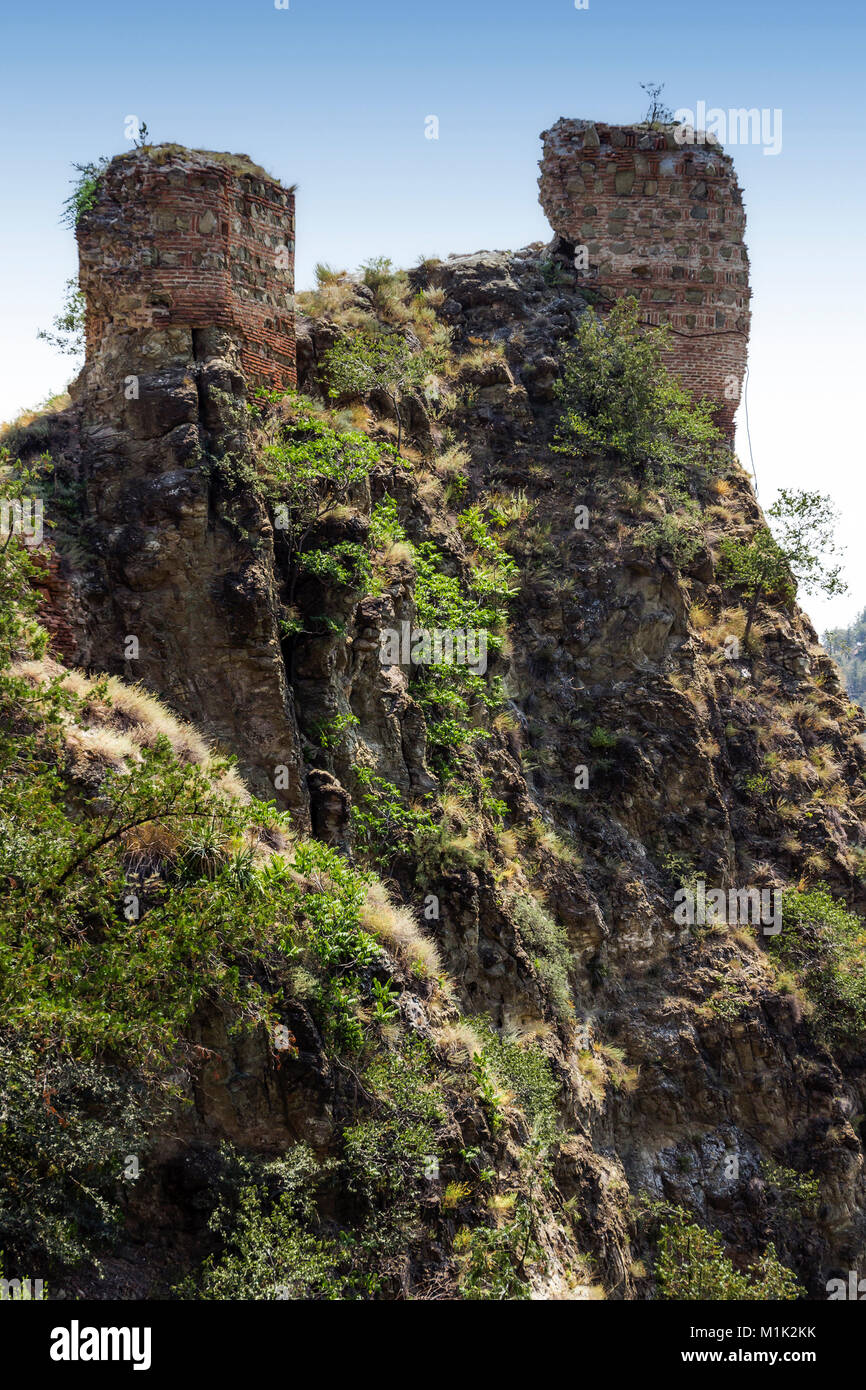 Old ancient stone walls and towers of the fortress Stock Photo - Alamy