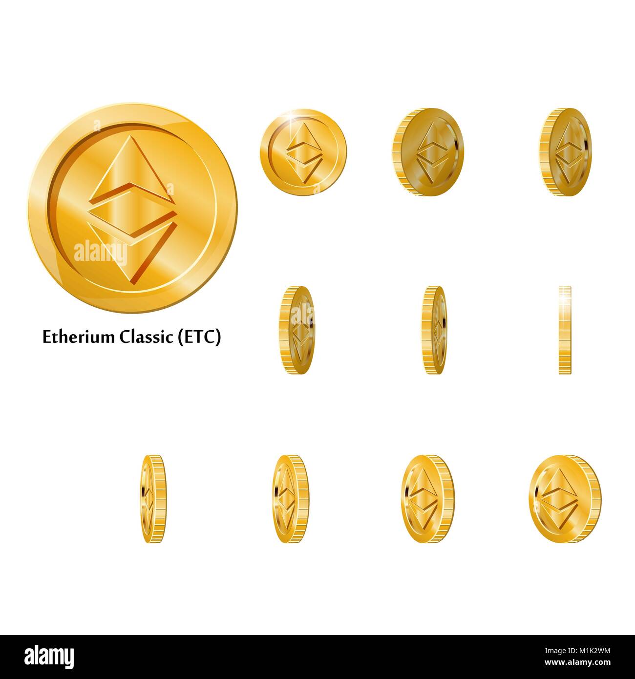 Gold Rotate Etherium Frames Stock Vector Image & Art - Alamy