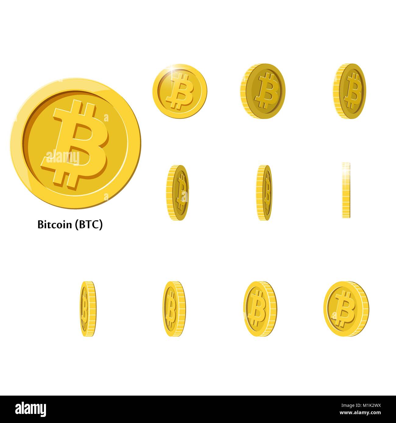 Golden bitcoin cryptocurrency trading Stock Vector Images - Alamy