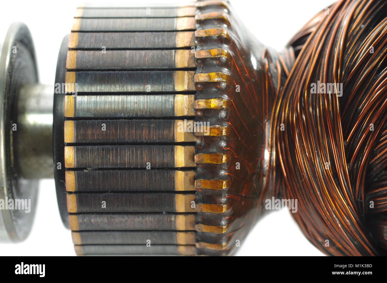 fragment electric engine on white background Stock Photo - Alamy