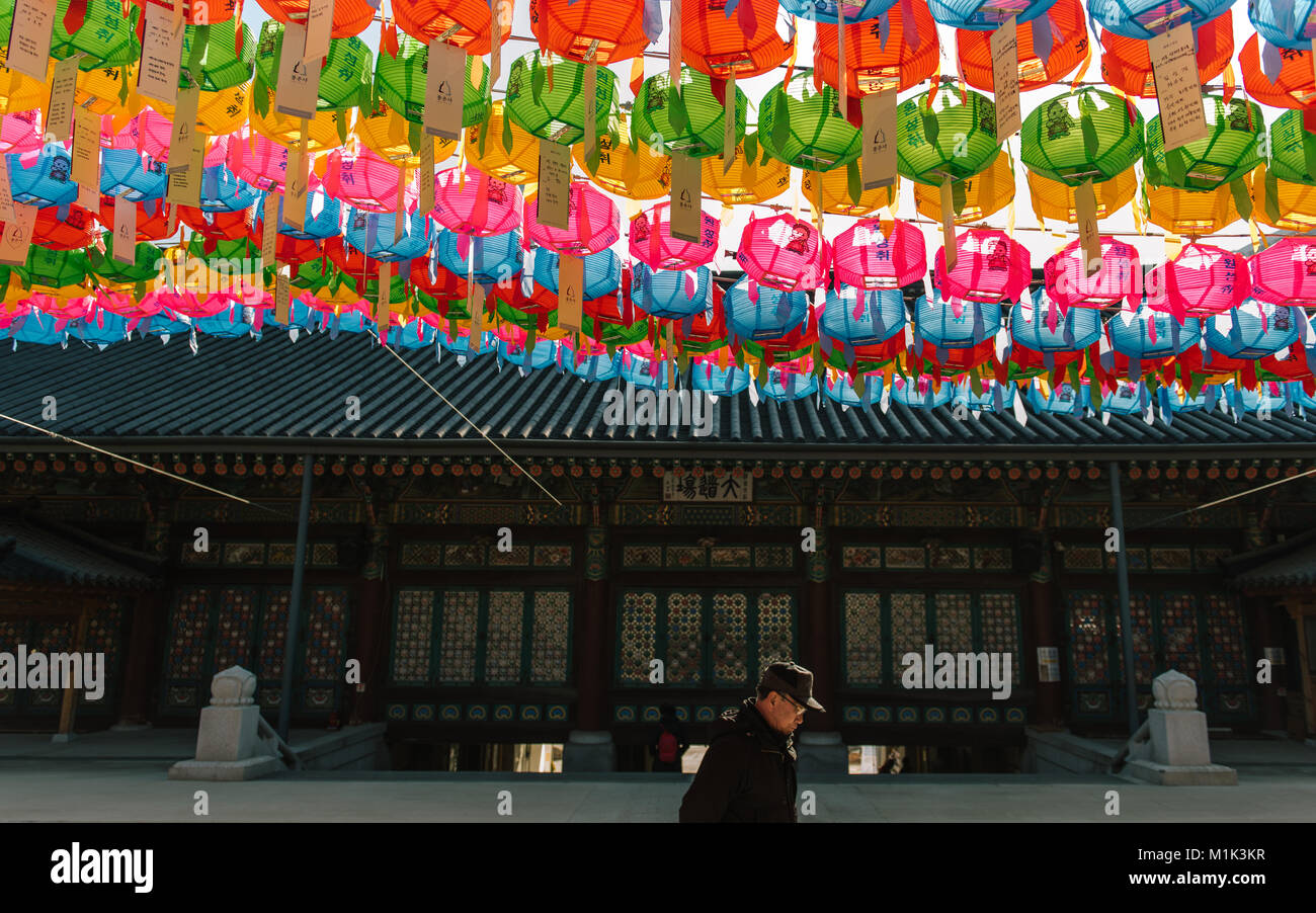 Bongeunsa, Buddhist Temple in Seoul, South Korea. Founded in 794 Stock ...