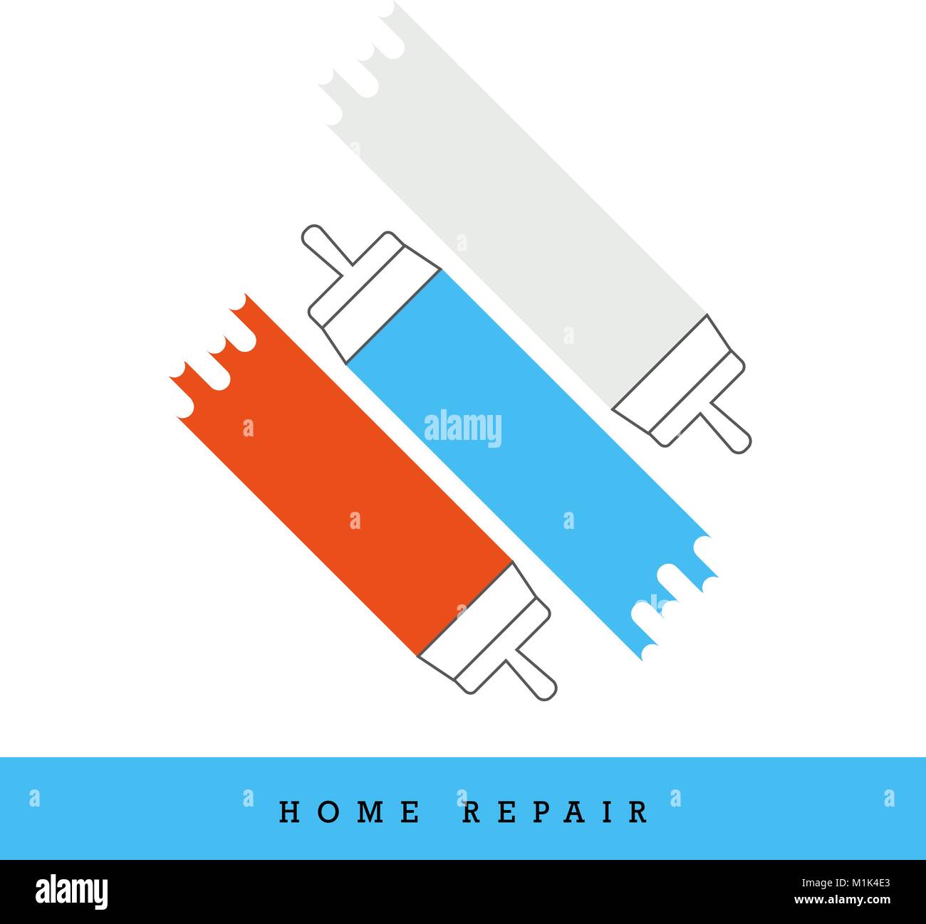 White stucco house Stock Vector Images - Alamy