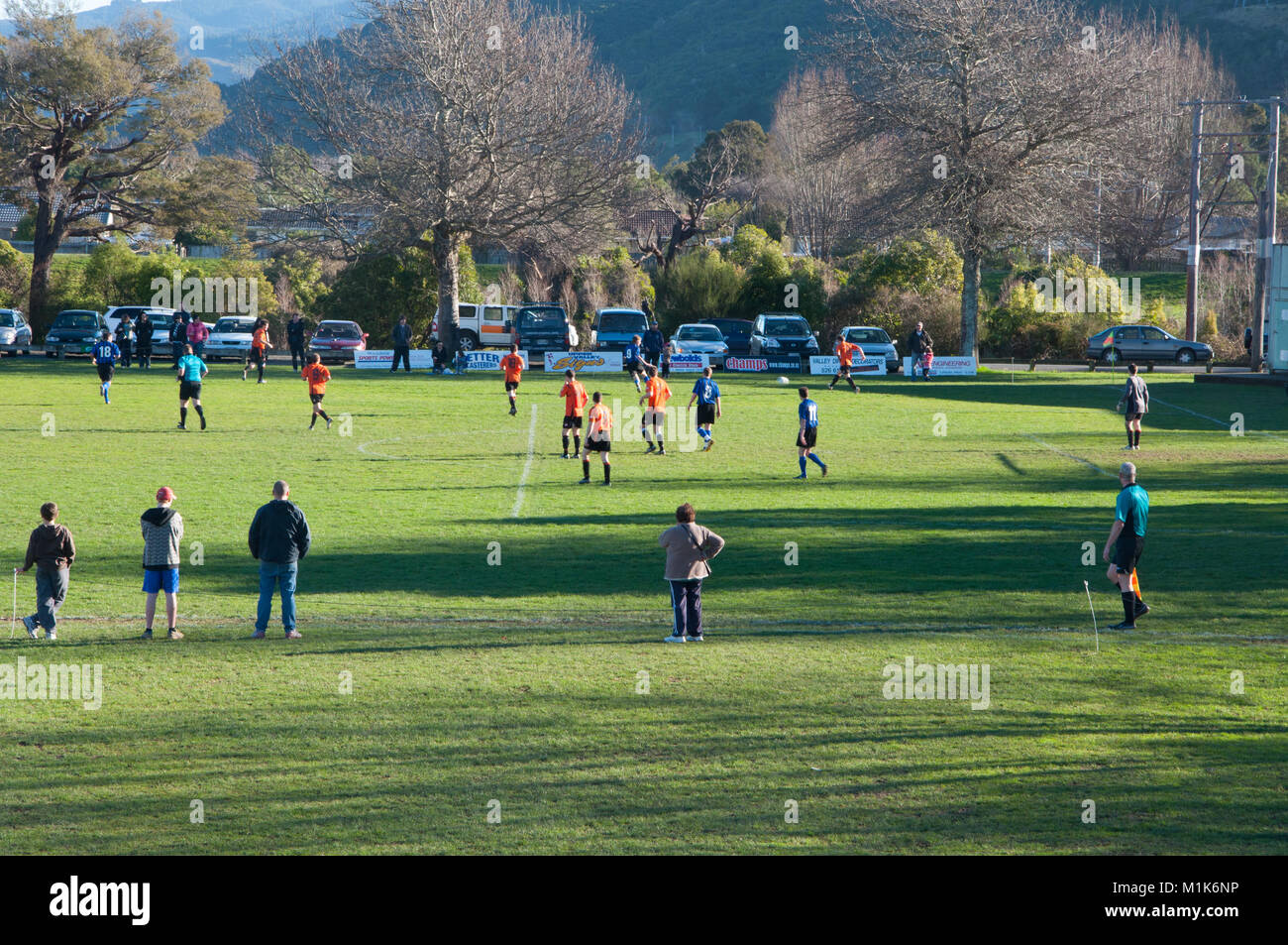 Soccer field in park hi-res stock photography and images - Alamy