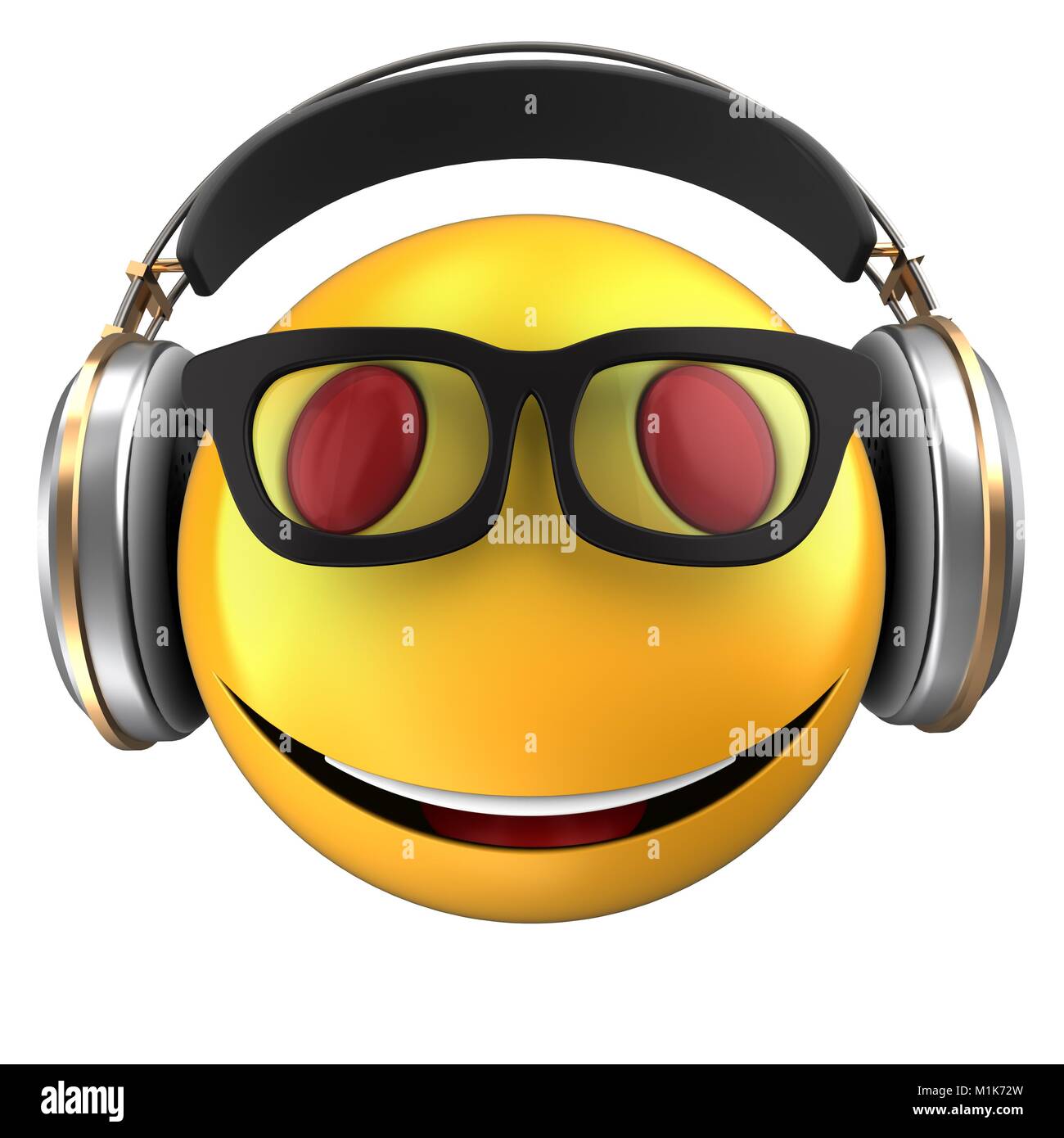 Smiley Face With Headphones And Sunglasses