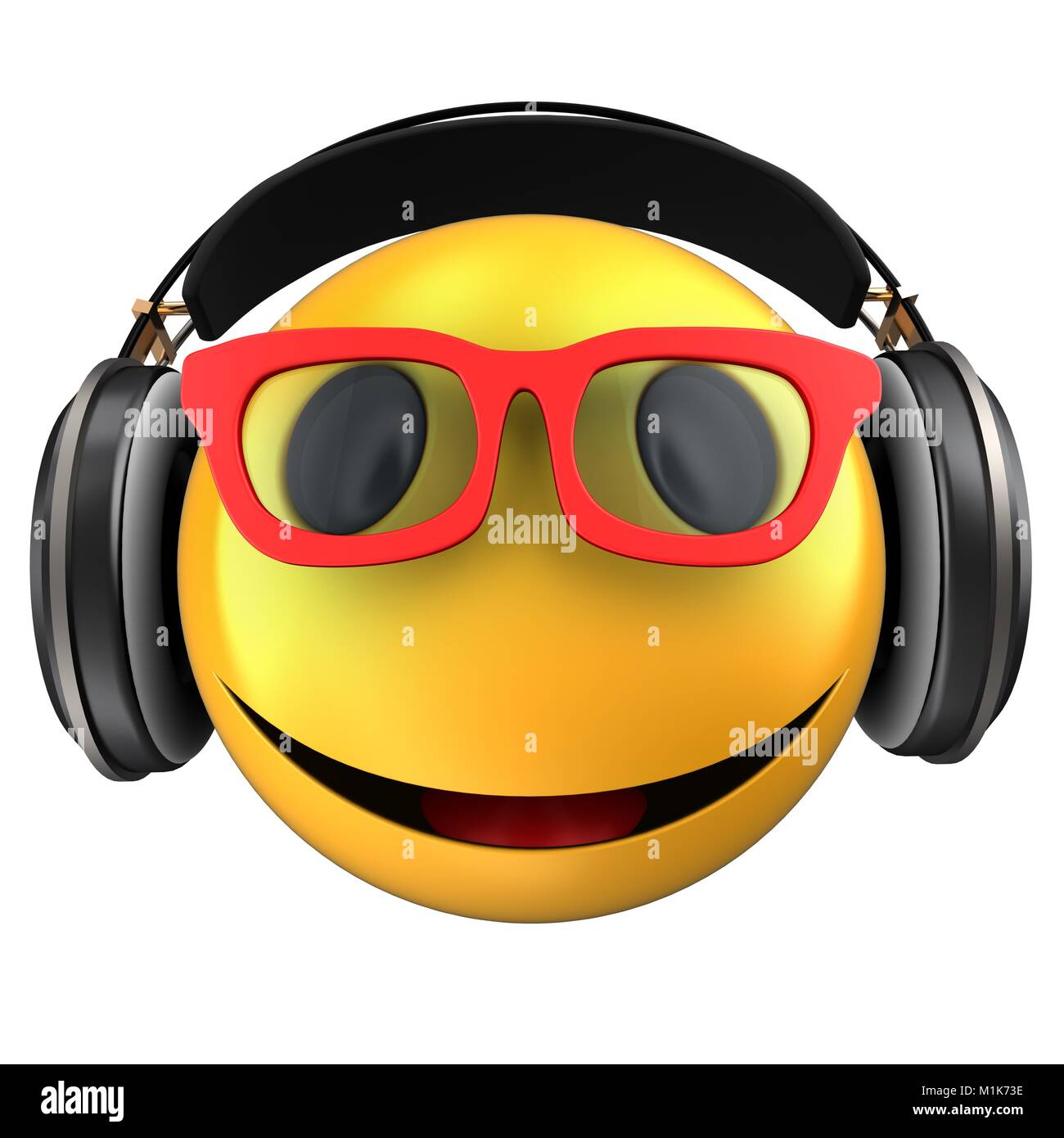 Smiley Face With Headphones