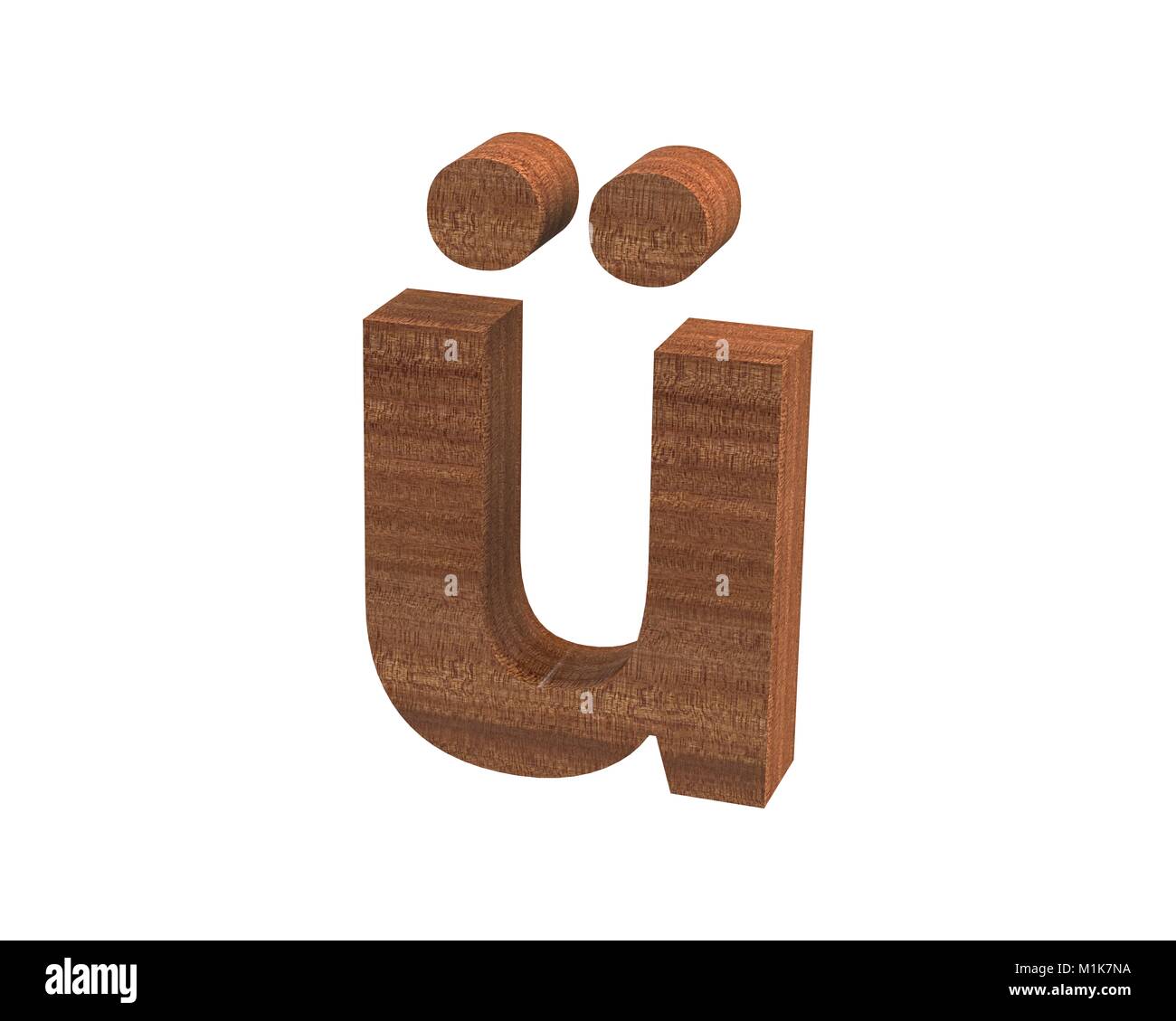 Font polished mahogany special character ALT0252 Stock Photo - Alamy