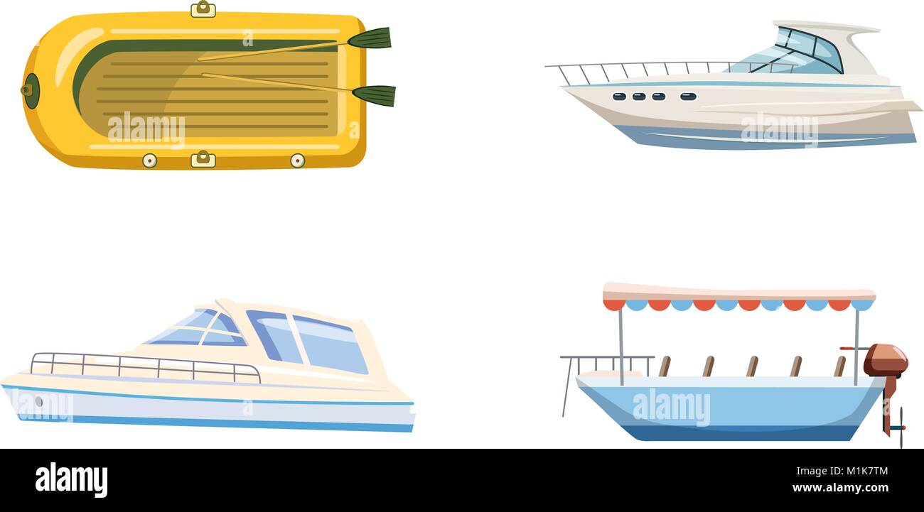 Boat icon set, cartoon style Stock Vector Image & Art - Alamy