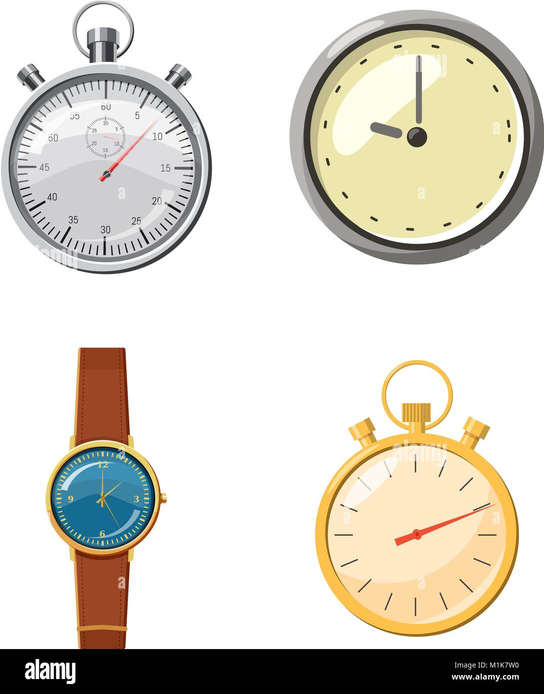 Watch icon set, cartoon style Stock Vector Image & Art - Alamy