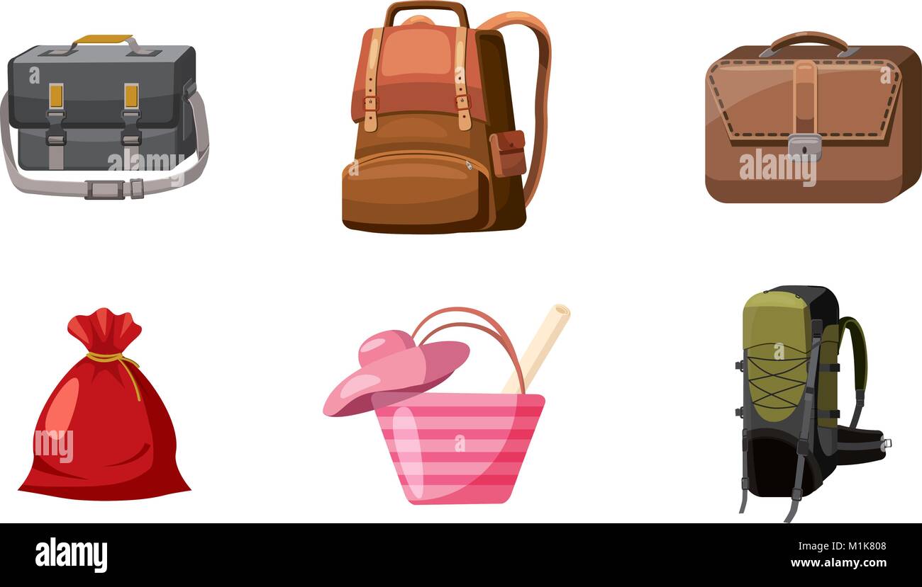 Bag icon set, cartoon style Stock Vector Image & Art - Alamy