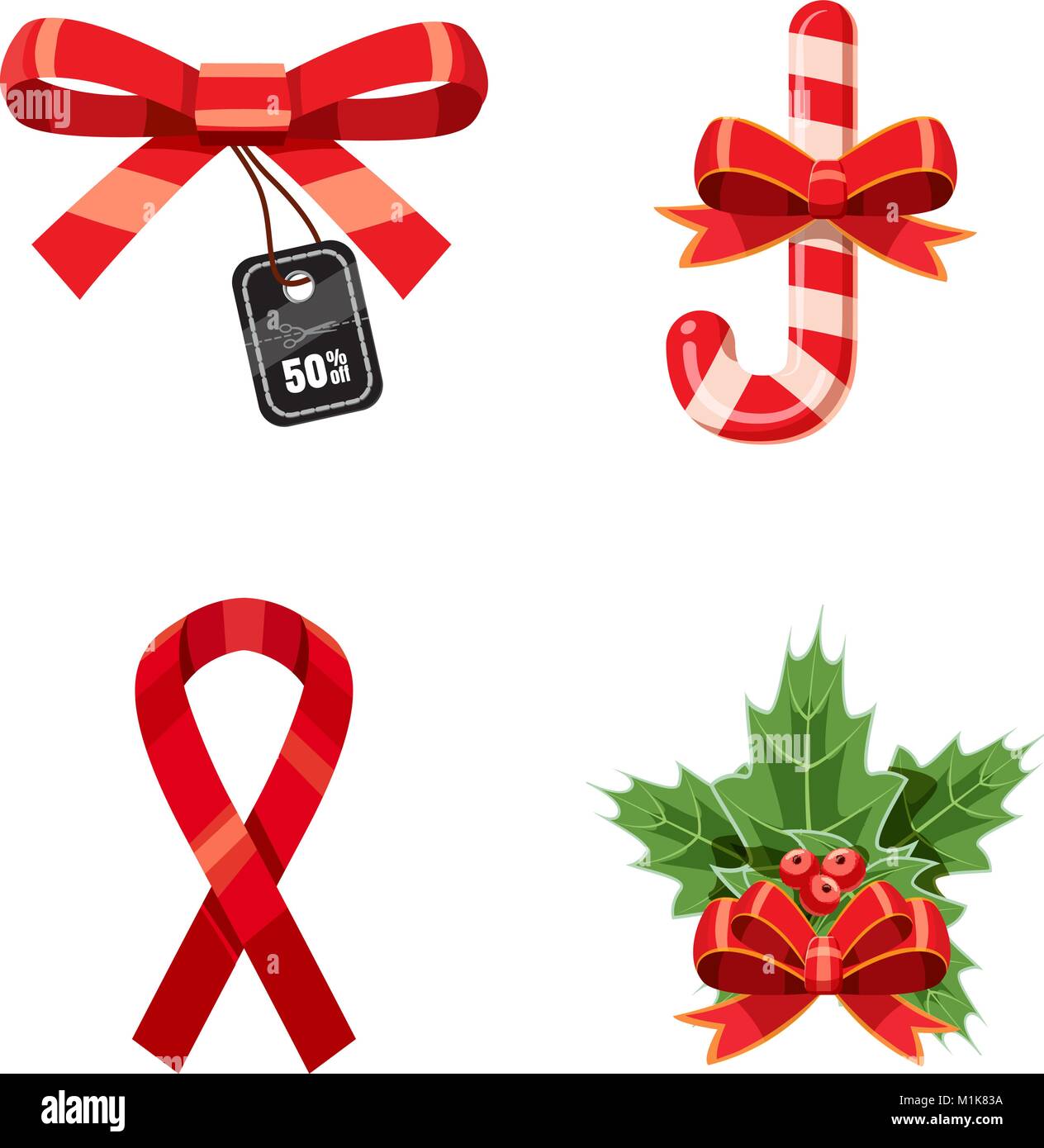 Ribbon icon set, cartoon style Stock Vector Image & Art - Alamy