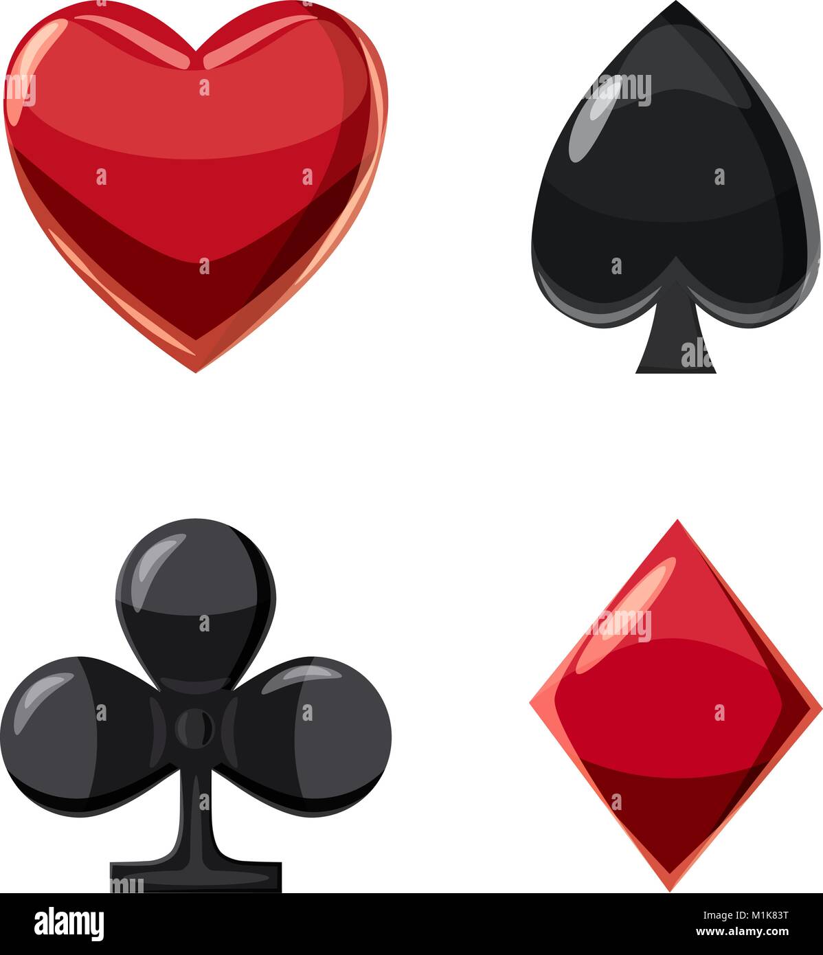 Play card sign icon set, cartoon style Stock Vector Image & Art - Alamy