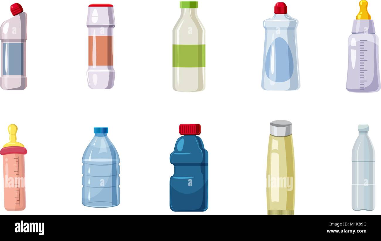 Plastic bottle icon set, cartoon style Stock Vector Image & Art - Alamy