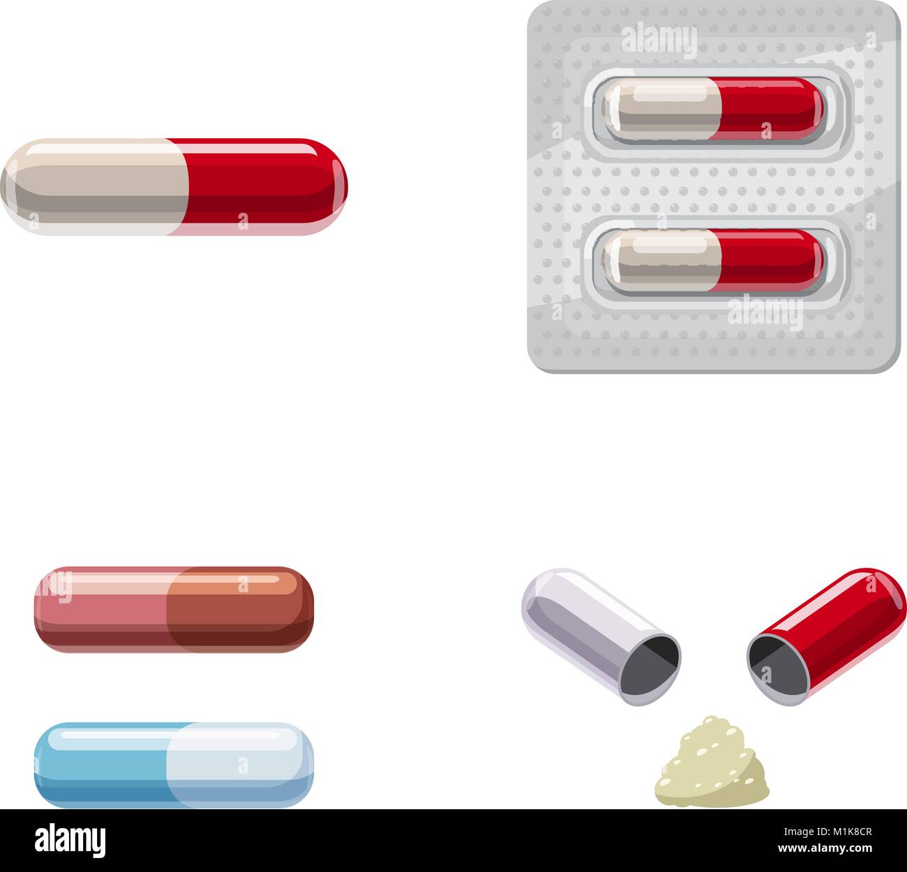 Capsule icon set, cartoon style Stock Vector Image & Art - Alamy