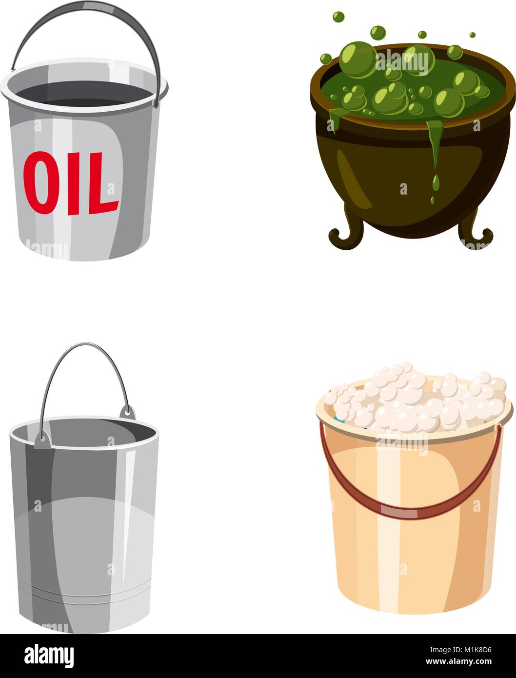 Cauldron icon set, cartoon style Stock Vector Image & Art - Alamy
